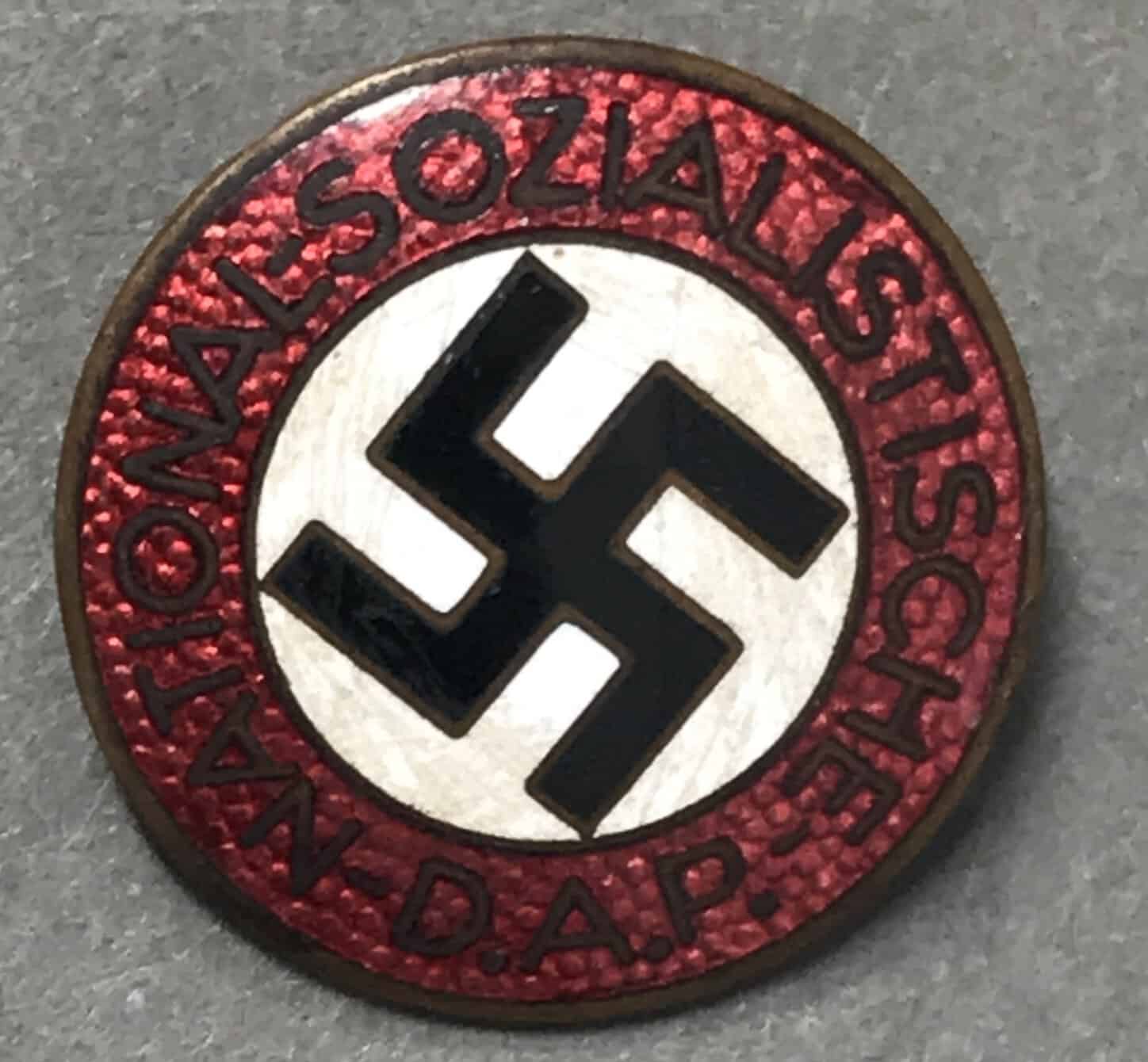 Uncover WWII German NSDAP Enamel Badge | Gettysburg Relic