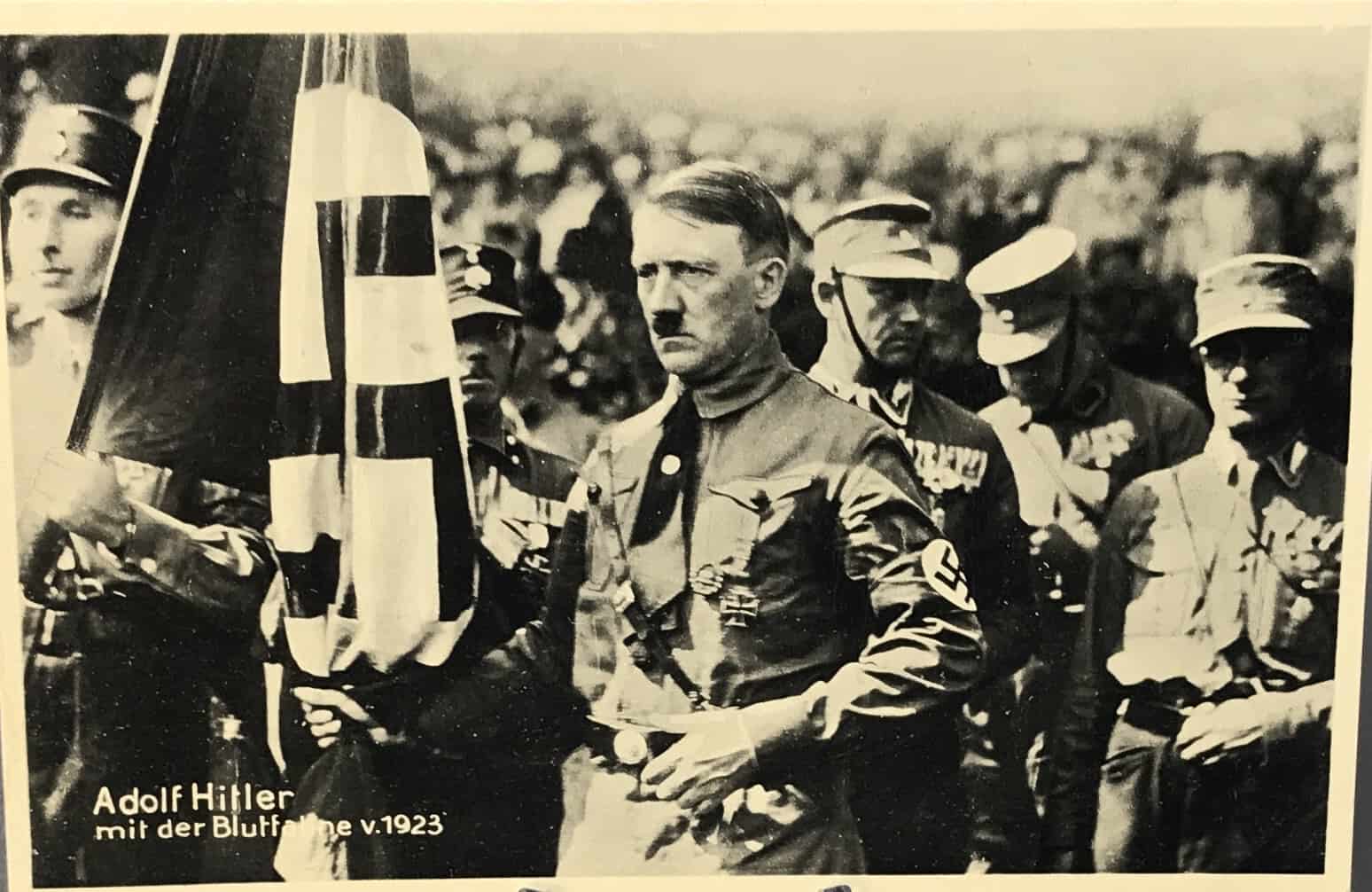 Unveil History: Adolf Hitler's Blood Flag Photo Circa 1930s