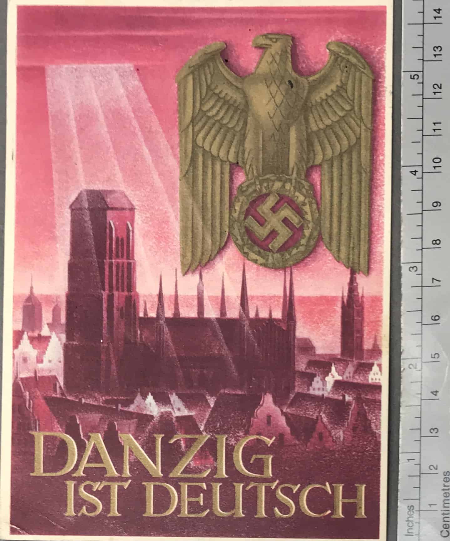 Uncover Rare WWII Propaganda Postcard | Danzig Color Print