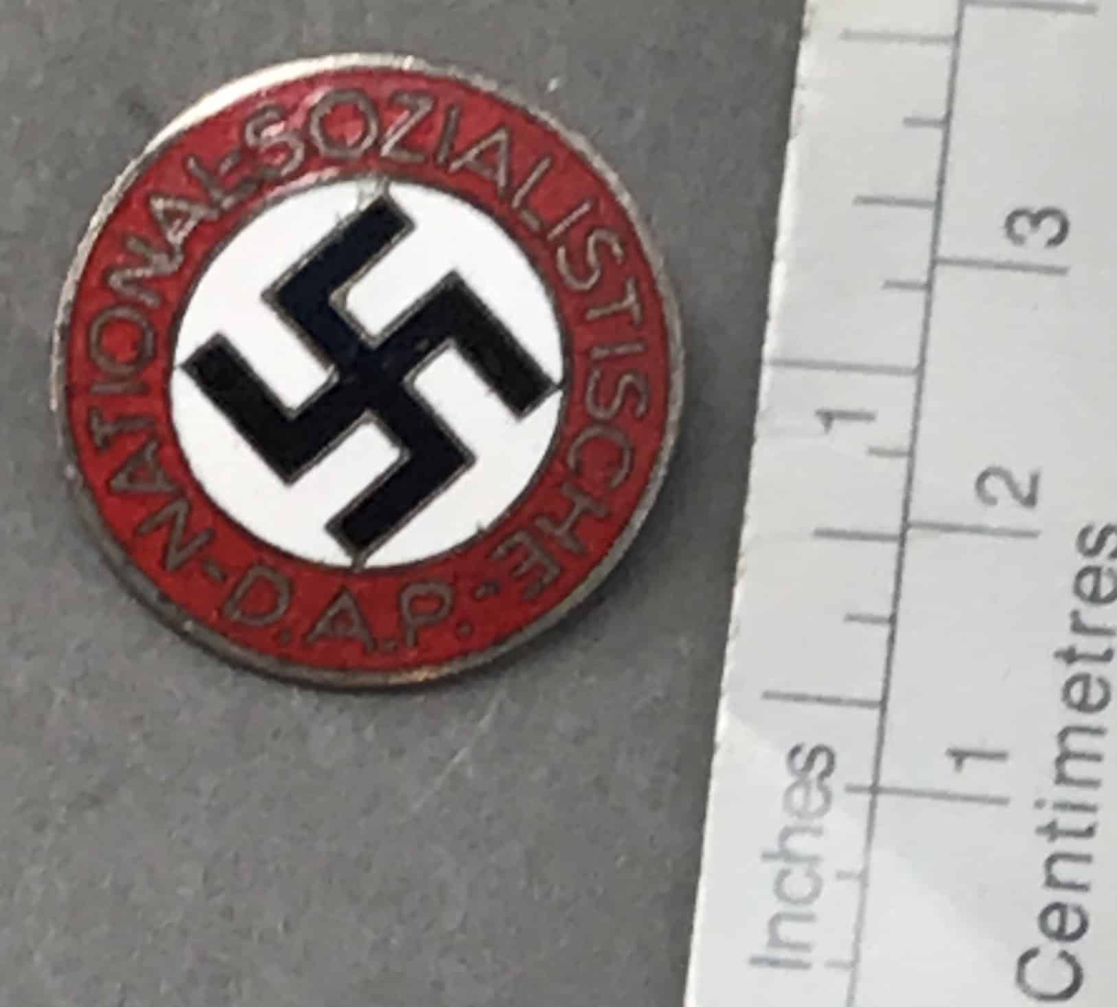 Unearth WWII NSDAP Enamel Badge at Gettysburg Museum
