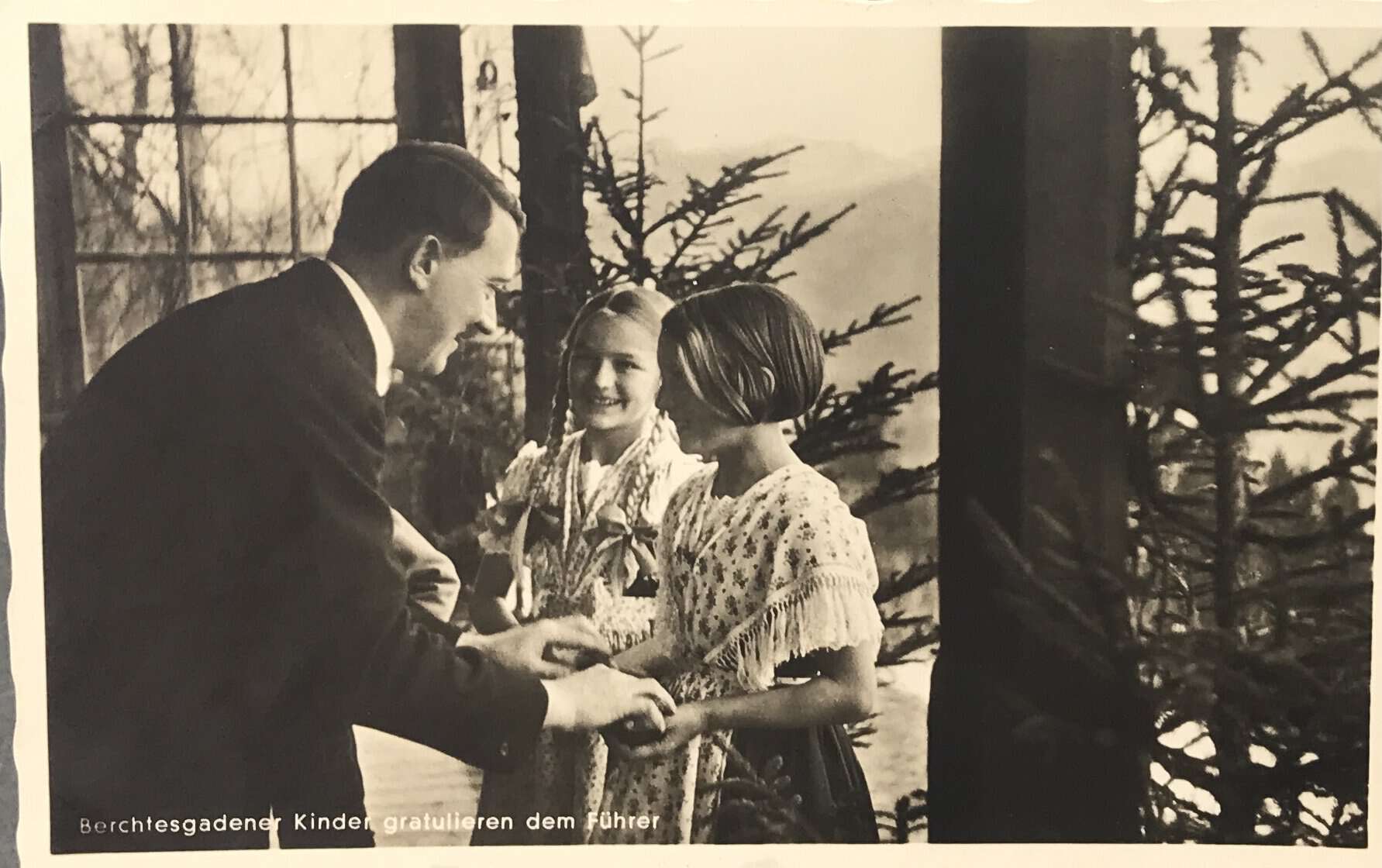 1938 Hitler & Kids Postcard: A Rare Collectors' Gem