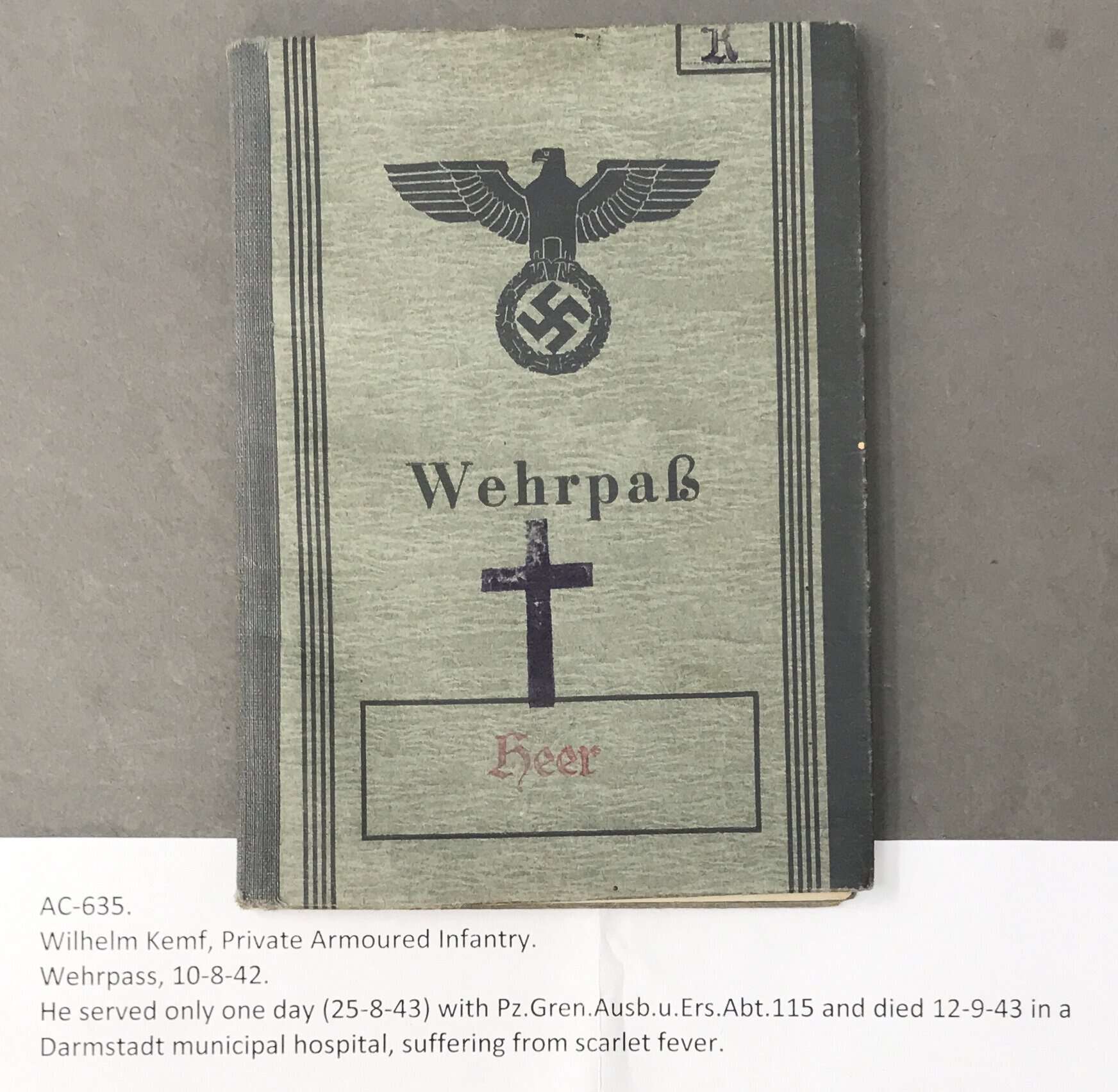 Discover an Authentic 1943 WWII German Wehrpass | Certified