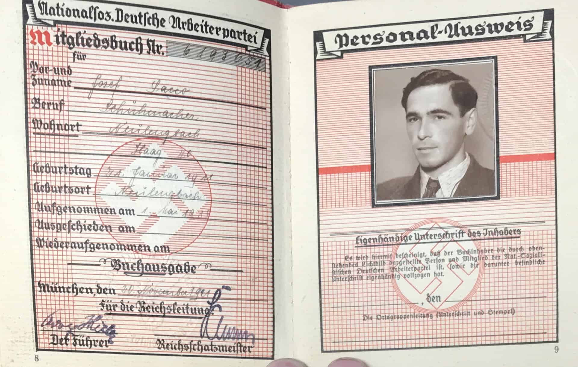 Historic Third Reich I.D. Book with Photo - Own a Piece