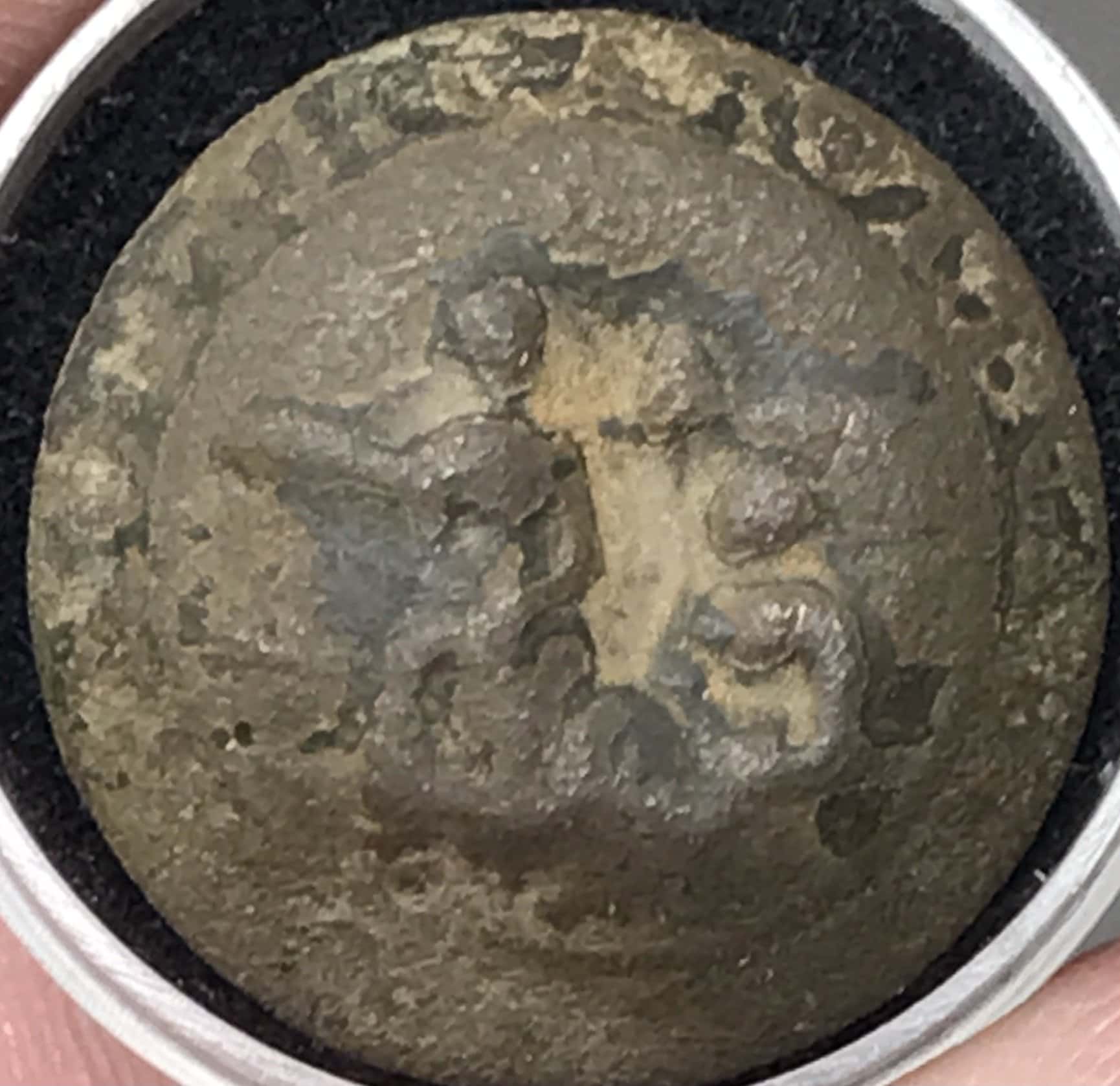 Authentic Confederate NC Button Revealed at Spotsylvania