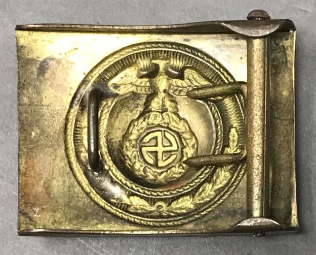 WW2 German SA Swastika Belt Buckle - Authentic Historic Piece