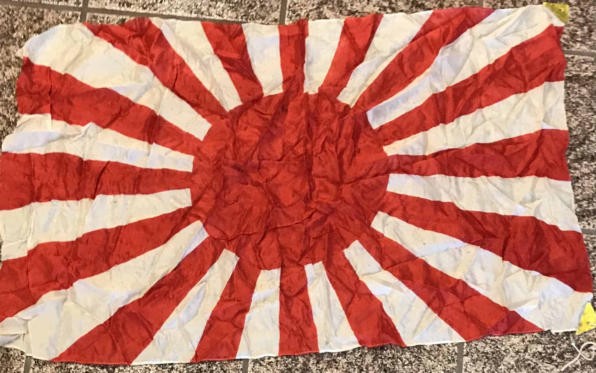 Rare WWII Japanese Rising Sun Flag - Certified Authentic