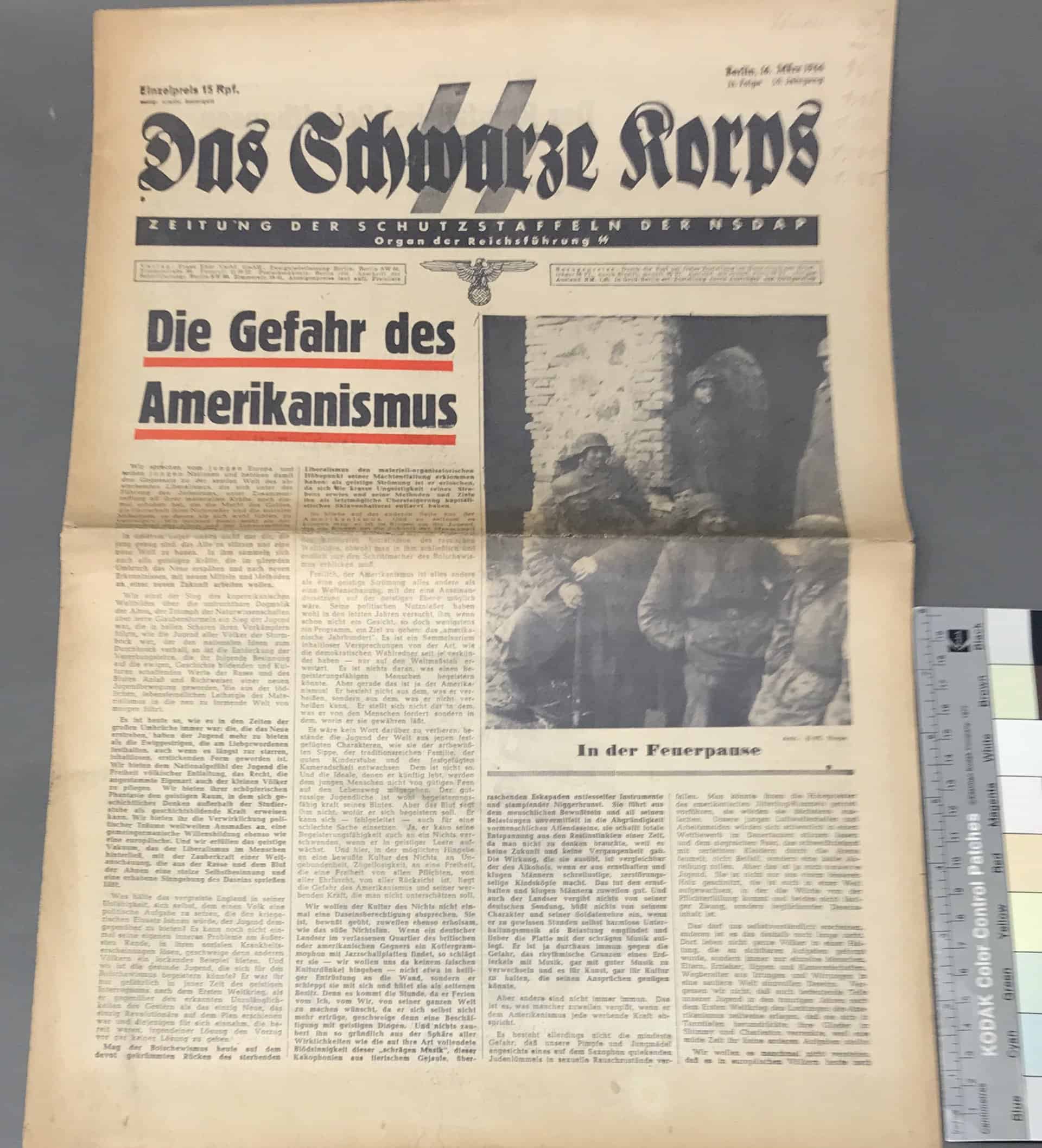 Explore 1938 SS Newspaper Artifact from WWII History
