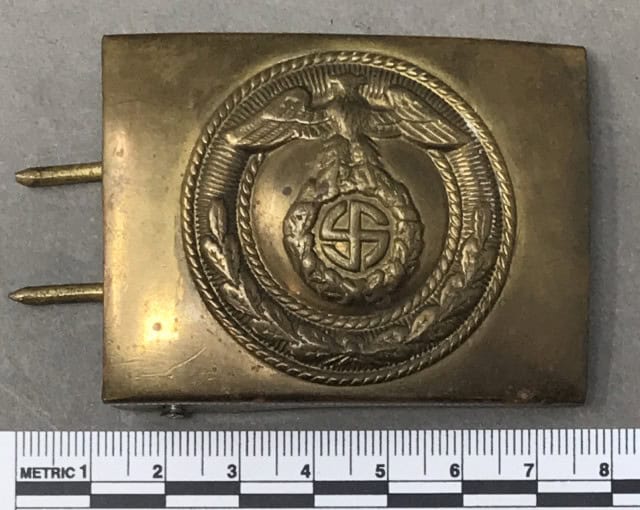 WW2 German SA Swastika Belt Buckle - Authentic Historic Piece