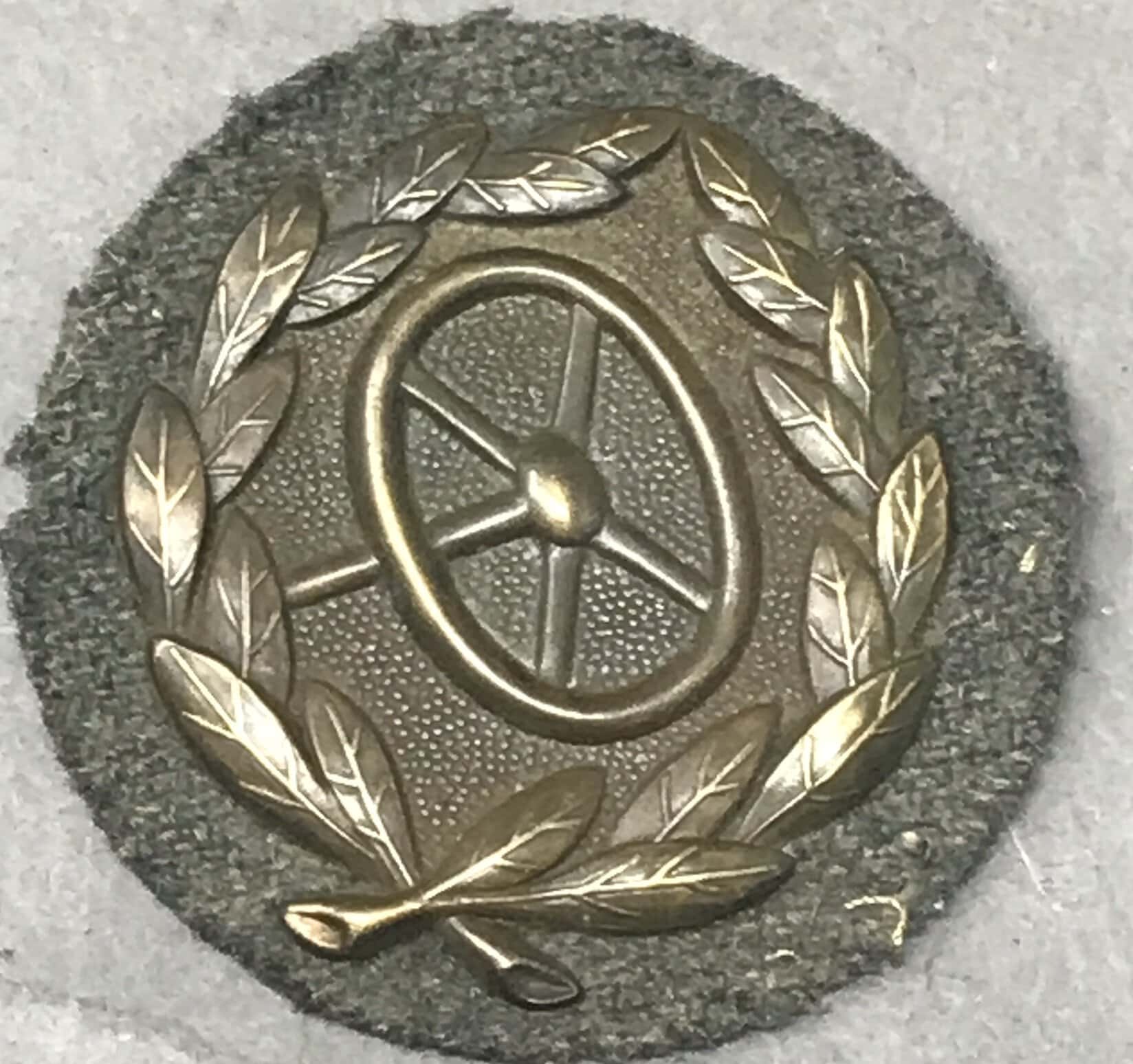 Rare WWII German Driver's Badge in Bronze - Certified