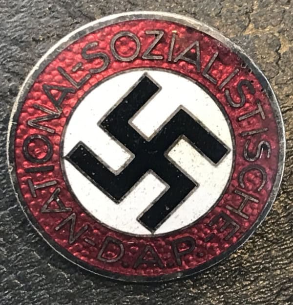Original OUTSTANDING German NSDAP (Nazi Party) Enamel RZM Marked ...
