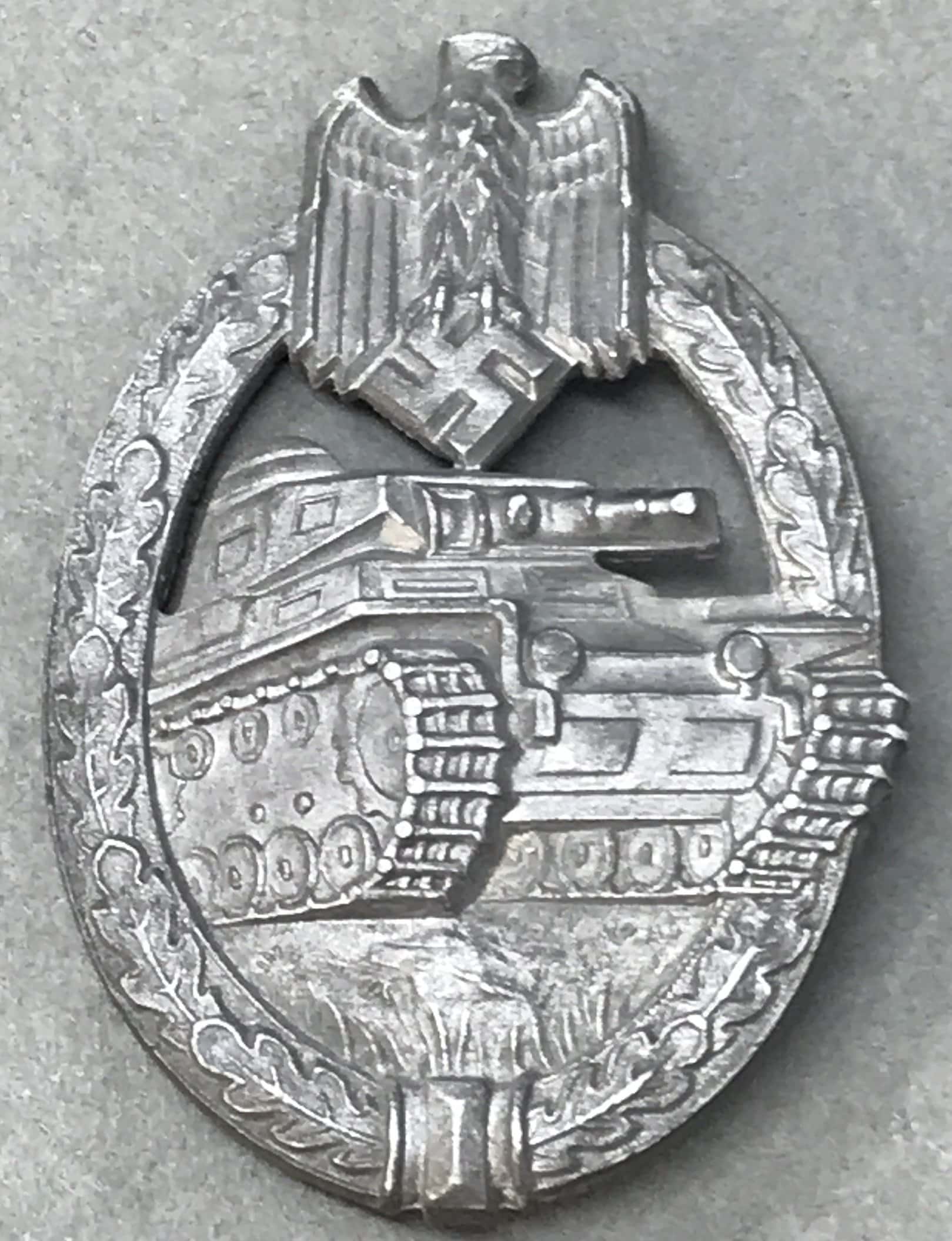 Certified WWII German Panzer Assault Badge - Silver Relic