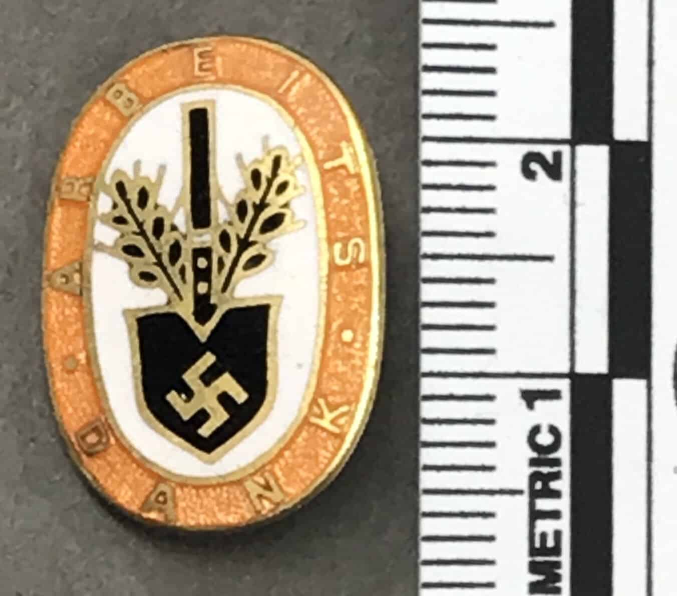 Certified Original NSDAP Labor Service Lapel Pin History