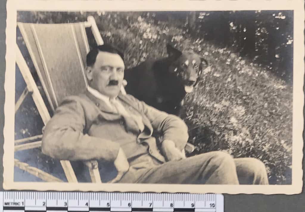 1932 Hitler with Dog Photo Postcard - Certified WWII Artifact