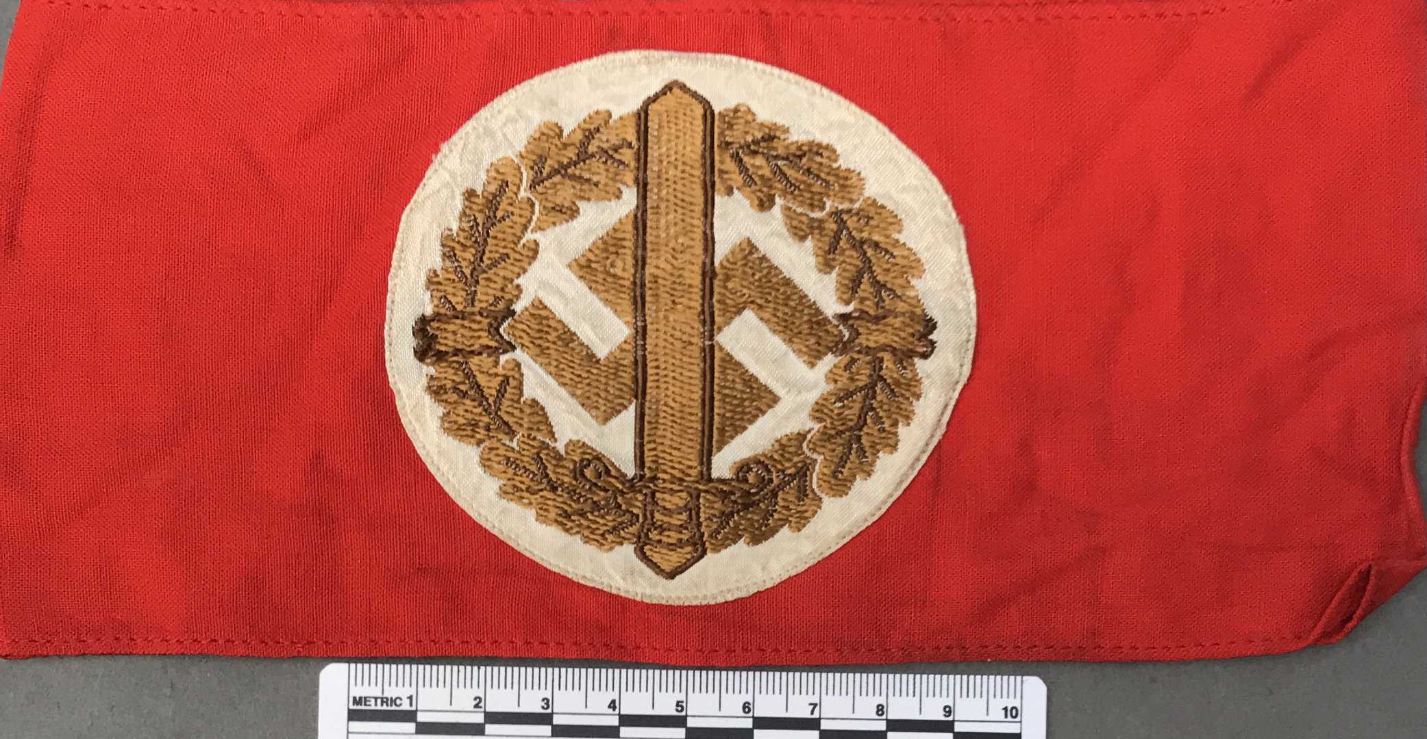 Uncover Nazi Party Brown Shirts SA Armband WWII Relic