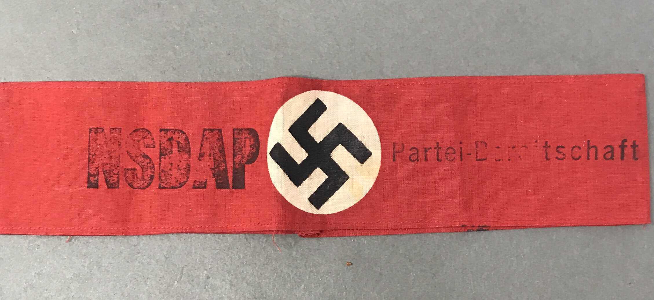 Original WWII NSDAP Partei-Bereitschaft Armband – Rare, COA