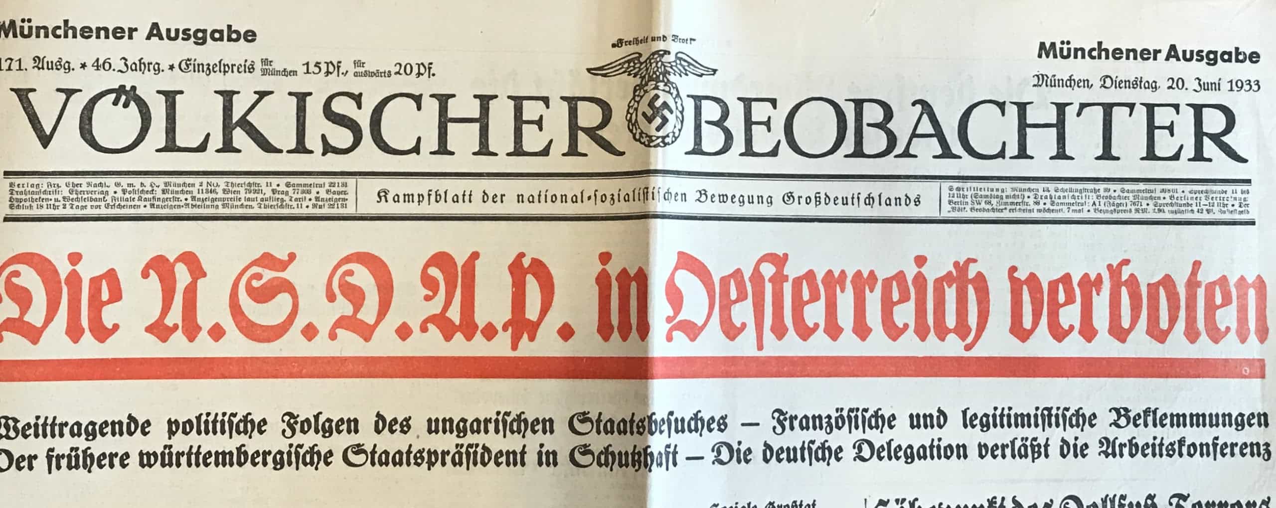Discover Rare Nazi NSDAP Newspaper at Gettysburg Museum