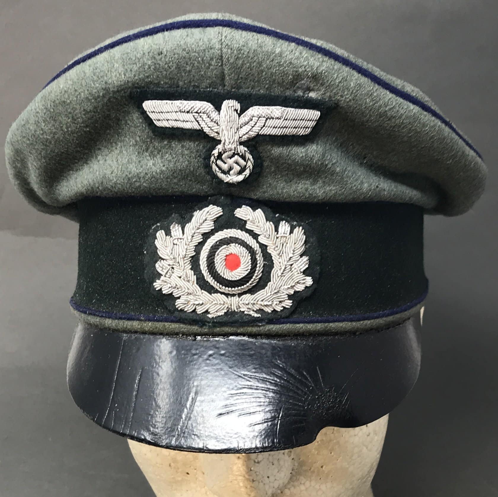 Explore Authentic WWII German Med Officer Crusher Visor Cap