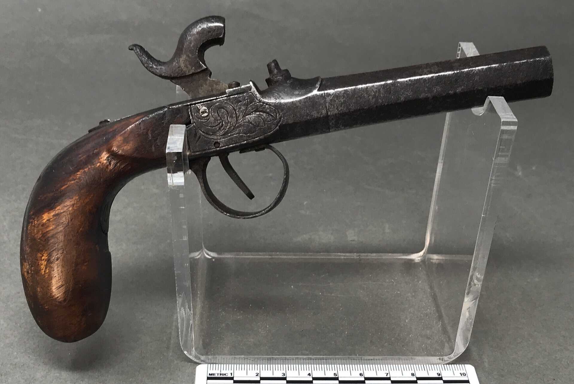 Explore Authentic Civil War Steel Frame Cap And Ball Pistol