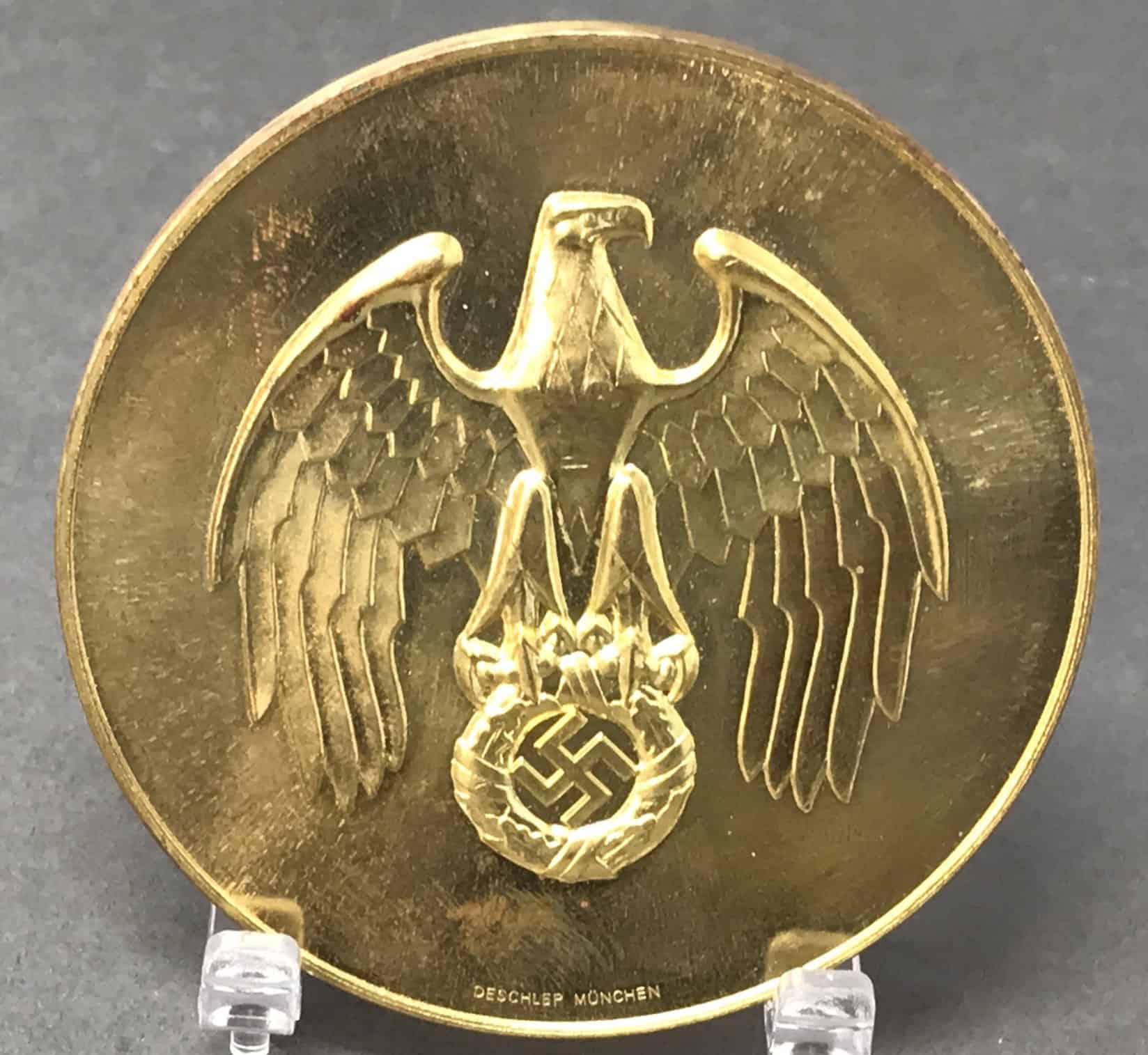 Explore Rare WWII NSDAP SS 1939 Table Medal by Deschler