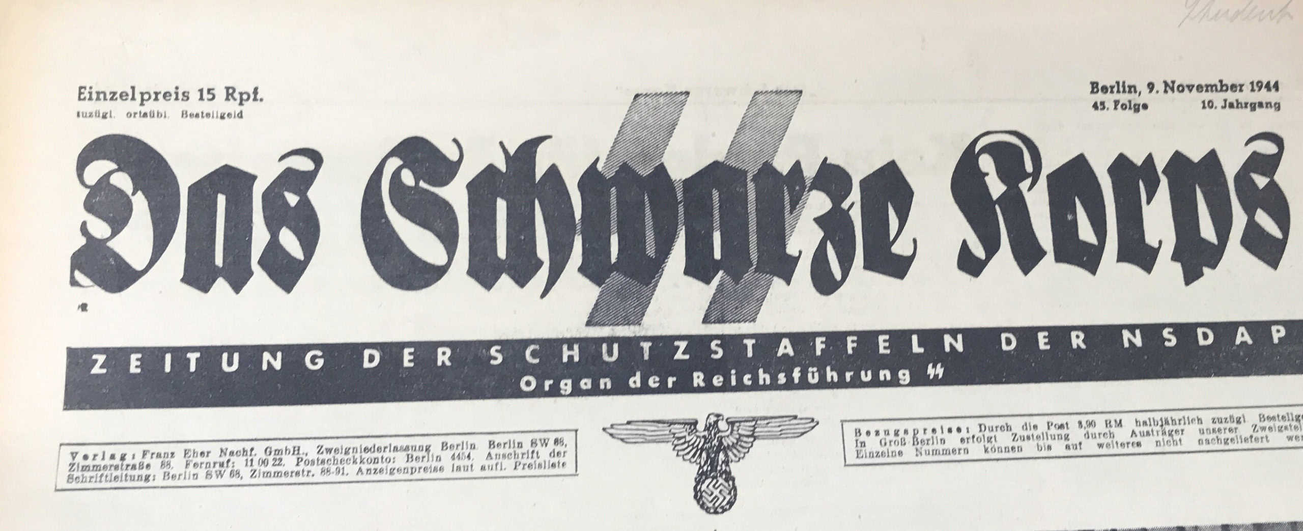 Discover Rare Nazi SS Newspaper 1944 at Gettysburg Museum