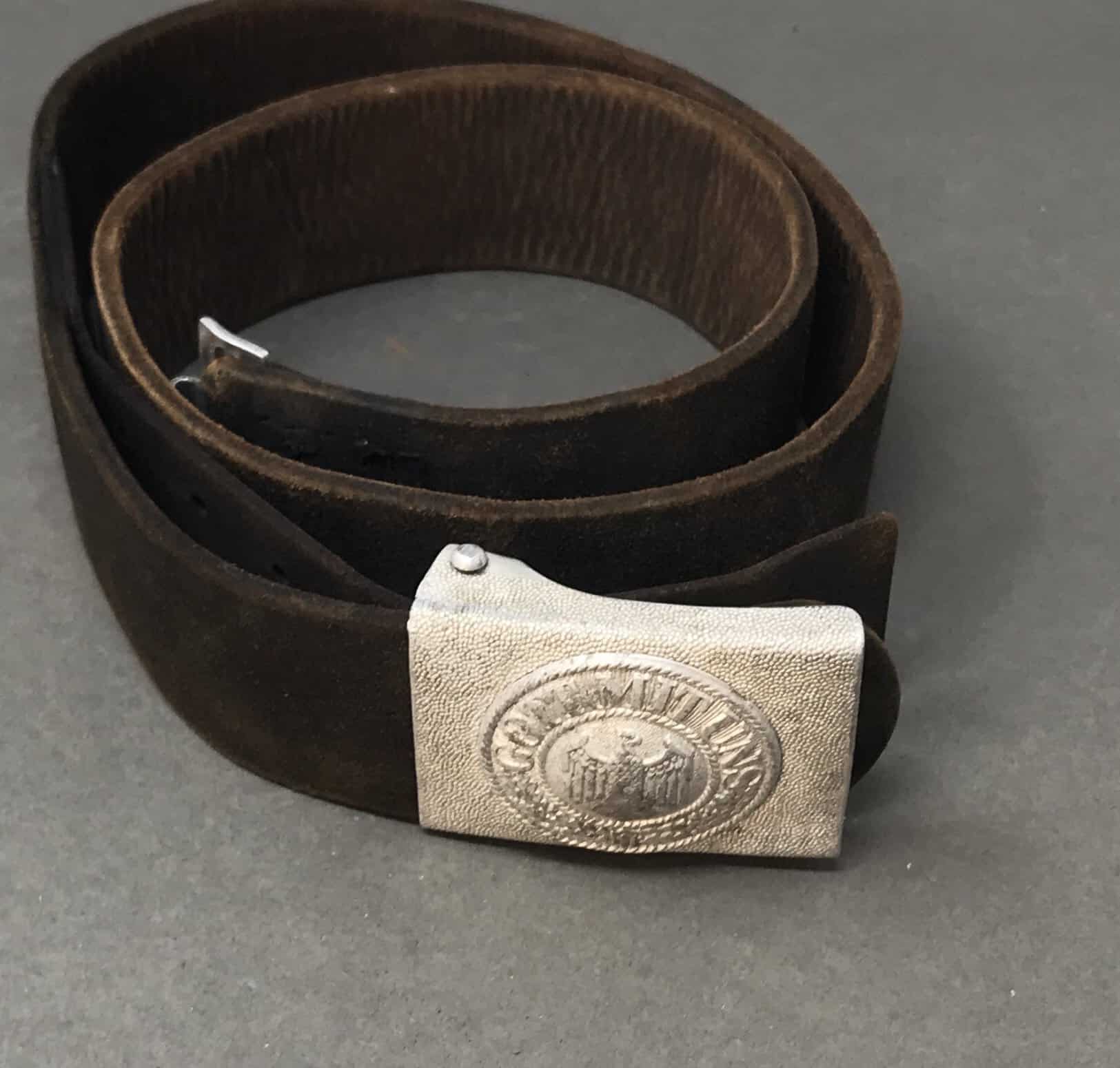 Authentic WWII German Army Belt & Buckle - Certified Relic