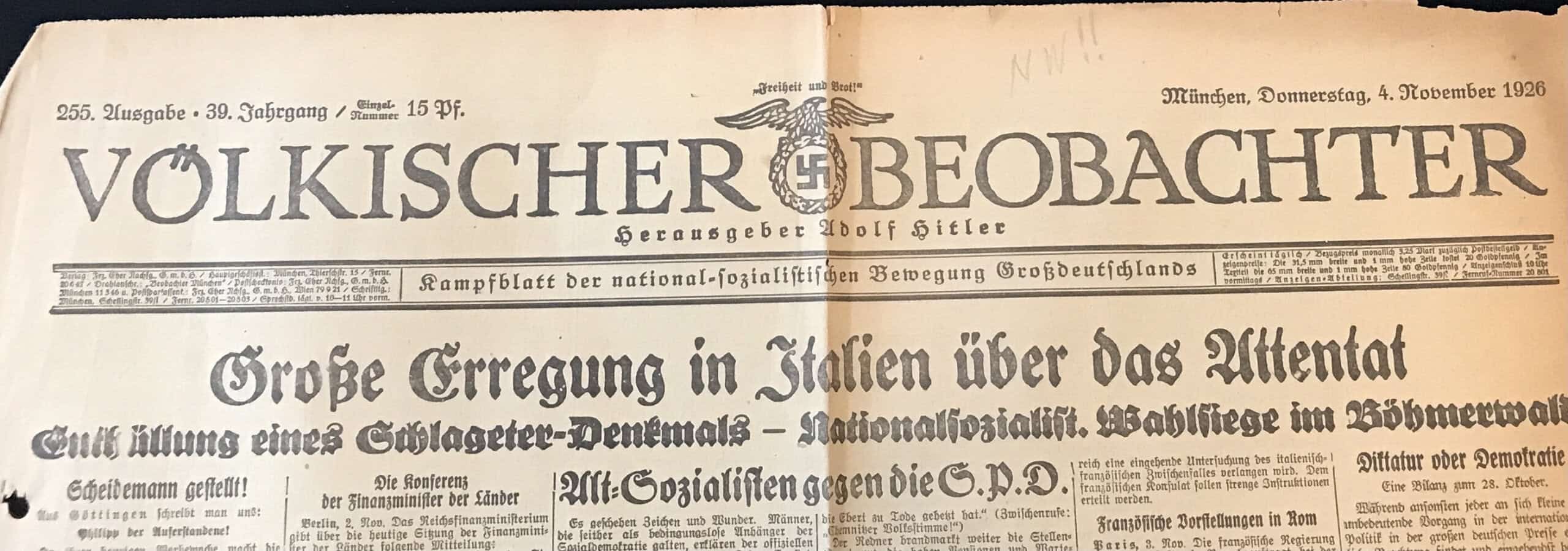 Experience Rare WWII German Newspaper Artifact | Gettysburg