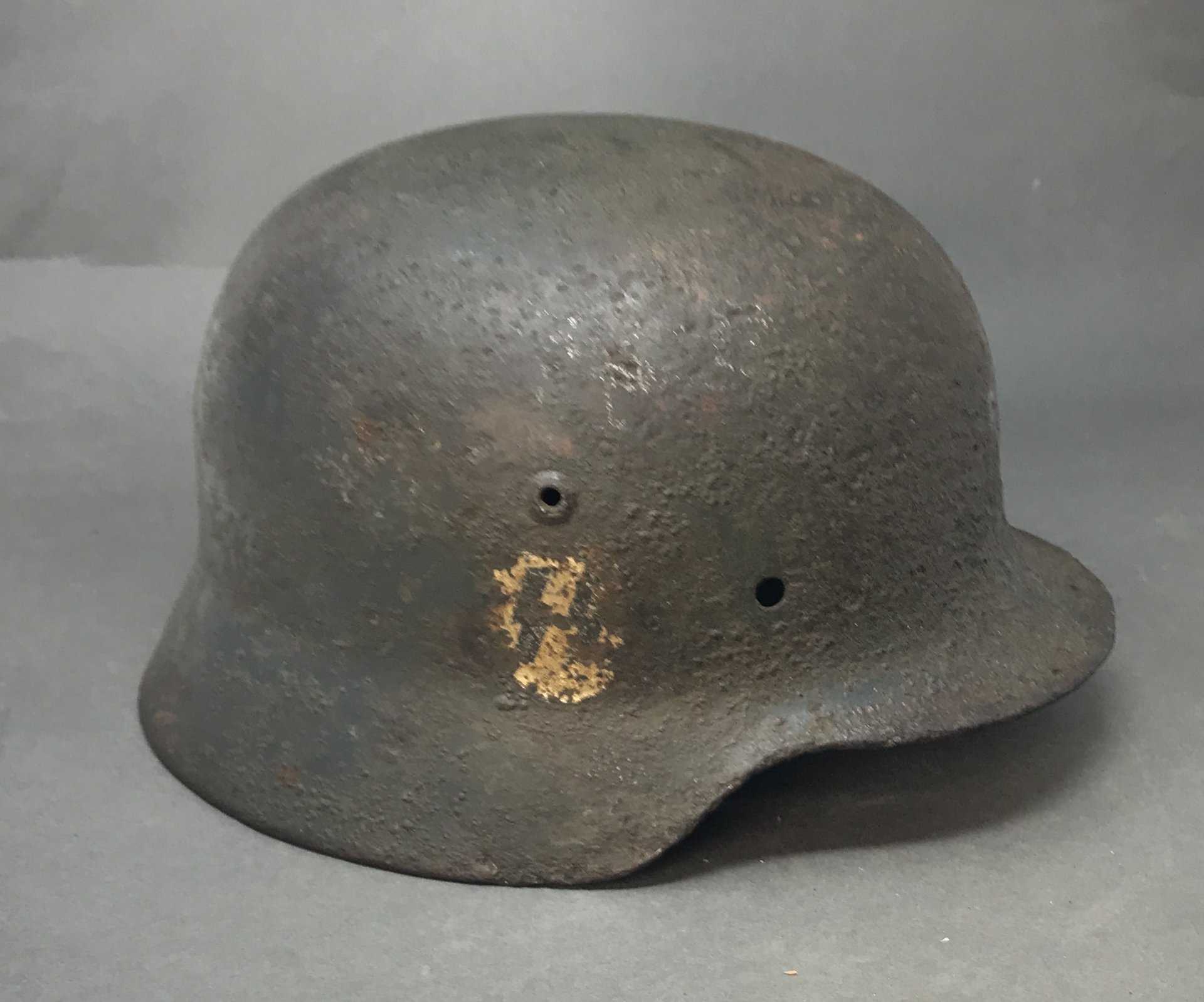 Authentic WWII German Waffen SS M35 Helmet Relic Certified