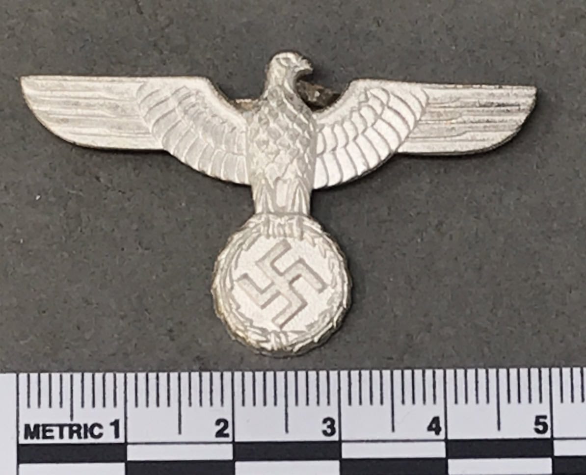 Rare WWII German Visor Cap Eagle – First Pattern Certified
