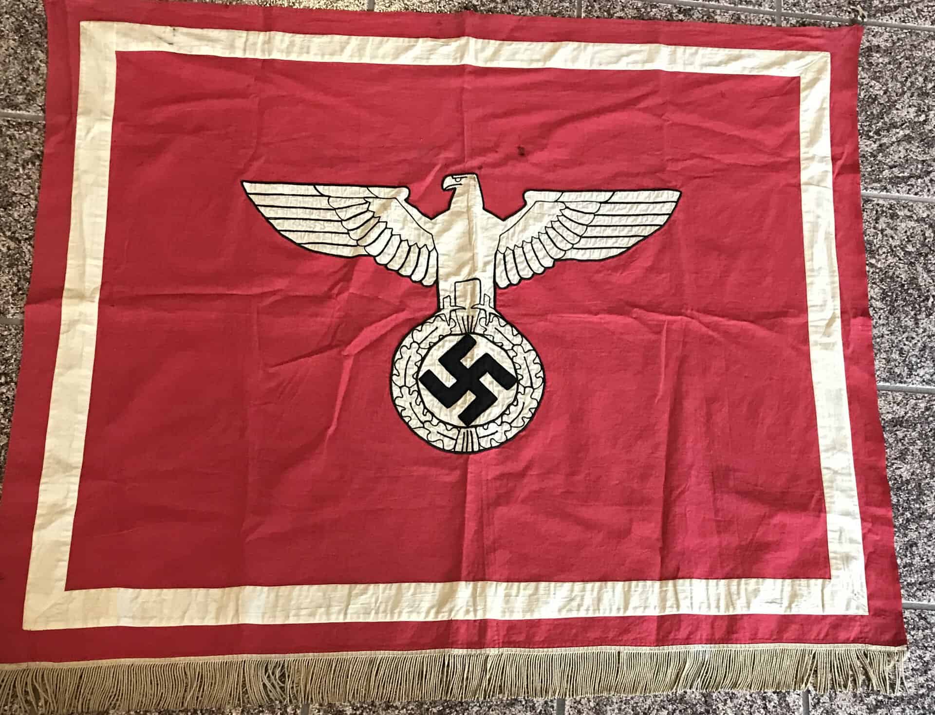 Rare Certified Nazi Eagle Flag - WWII Veteran Trophy