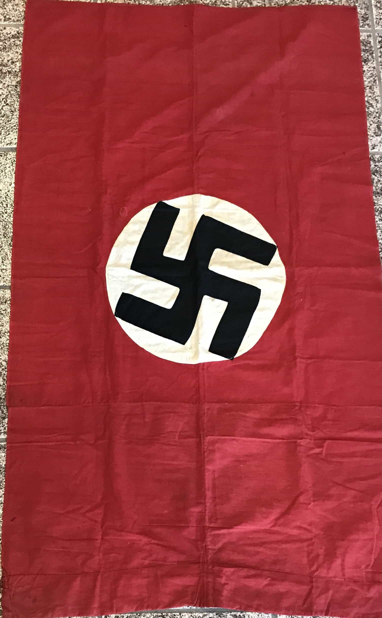 Secure Authentic WWII Nazi Party Flag at Gettysburg Museum