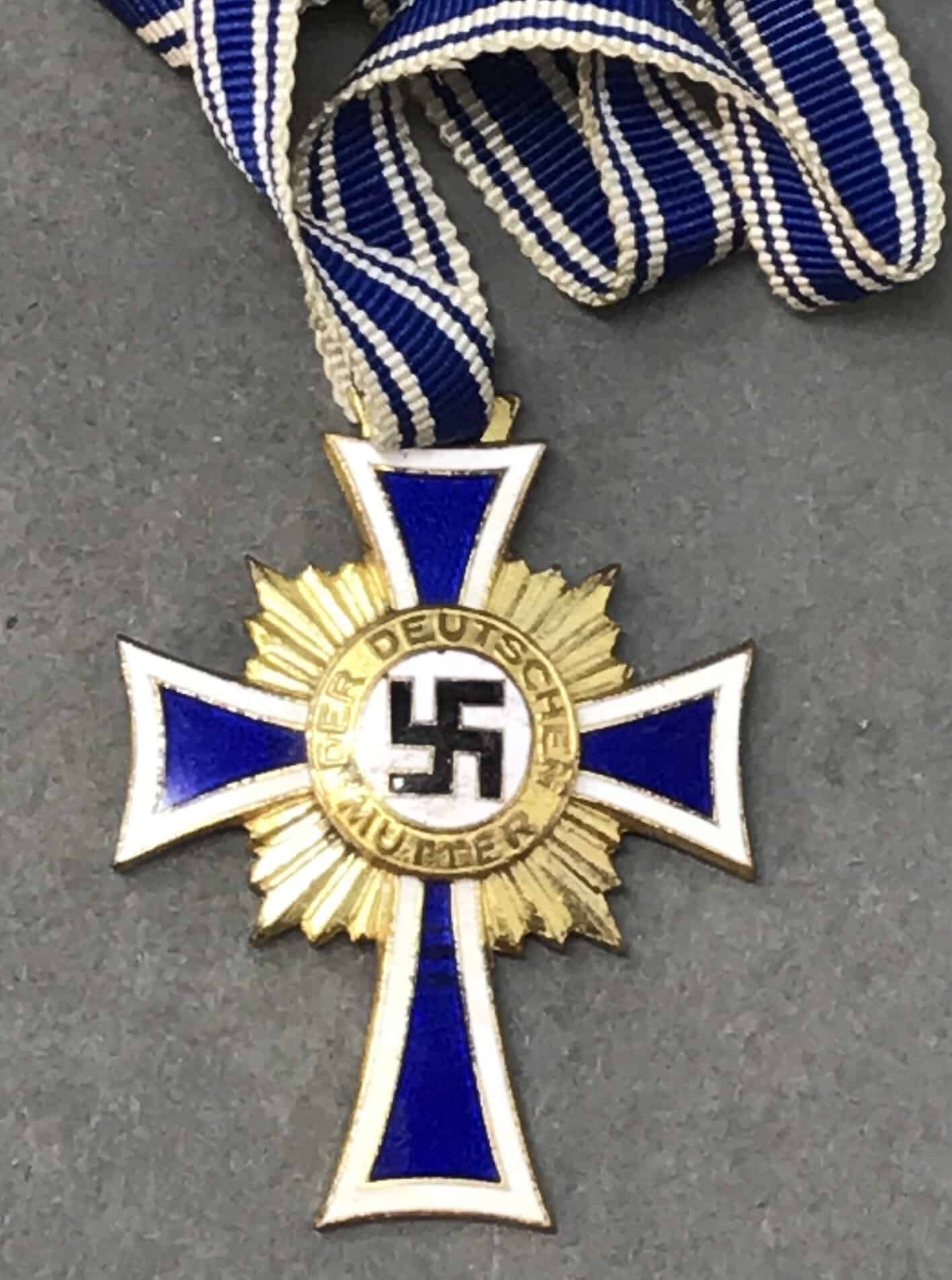 Original WWII German Mother’s Cross in Gold – Certified