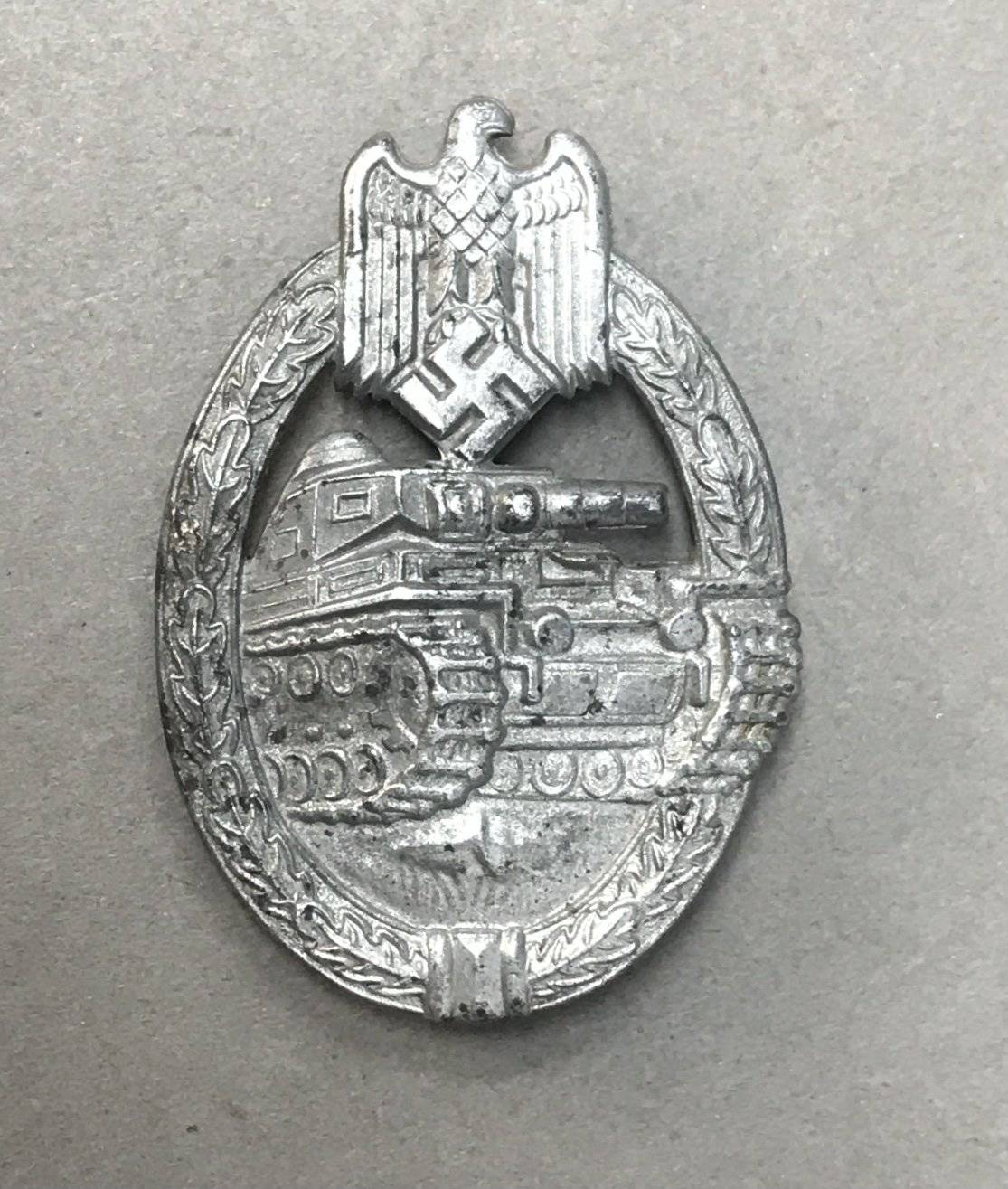 Original WWII German Panzer Assault Badge in Silver Cert.