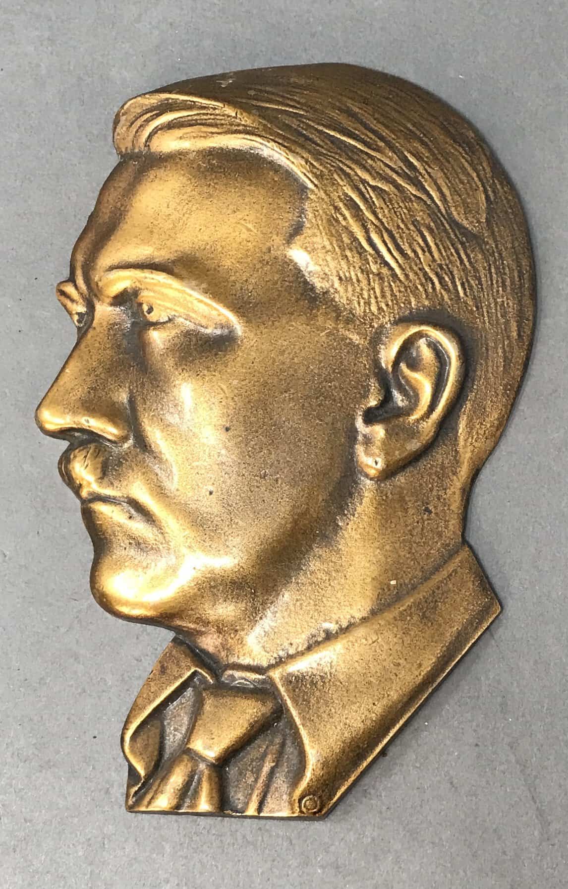 Acquire Certified Original Hitler Bronze Plaque | Gettysburg