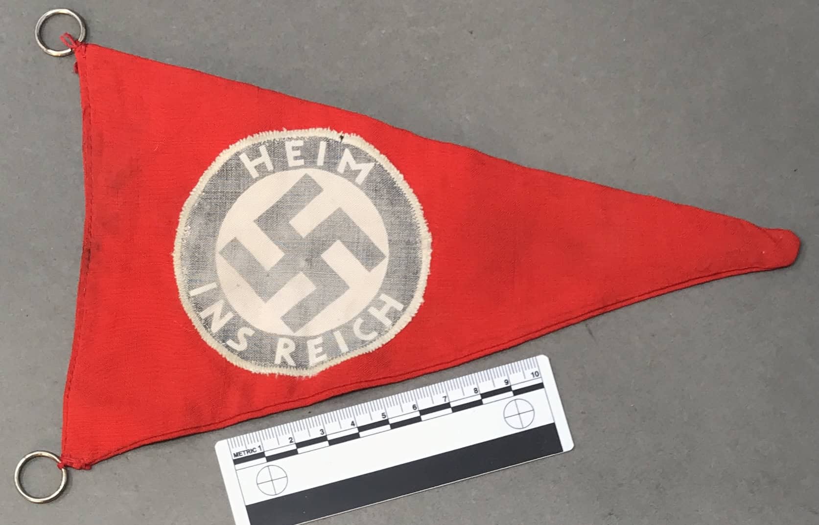 Rare WWII Nazi Heim ins Reich Pennant – U.S. Bring-Back