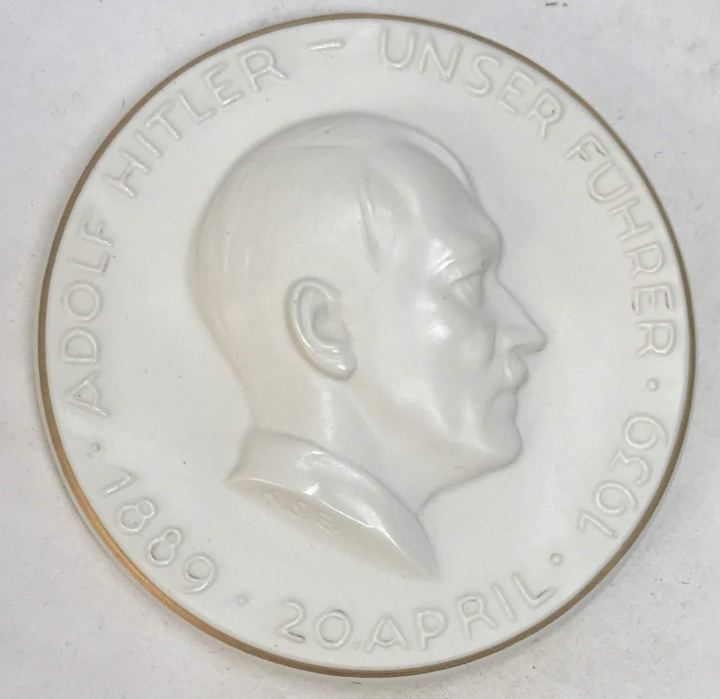 Uncover Original 1930s Iconic Hitler NSDAP Porcelain Medal