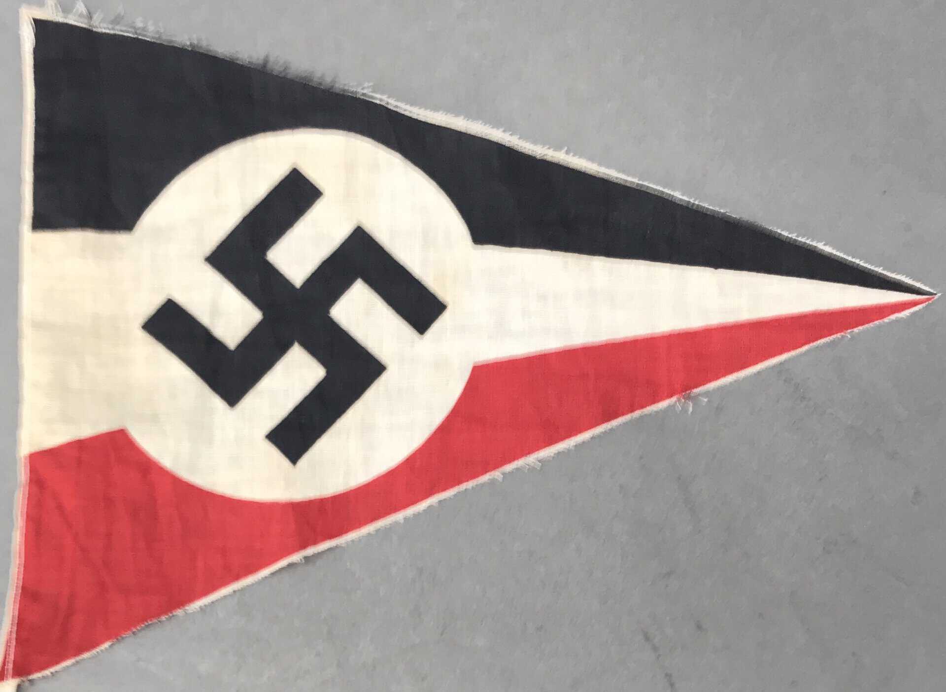 Experience Certified WWII NSDAP Parade Pennant Flag Relic