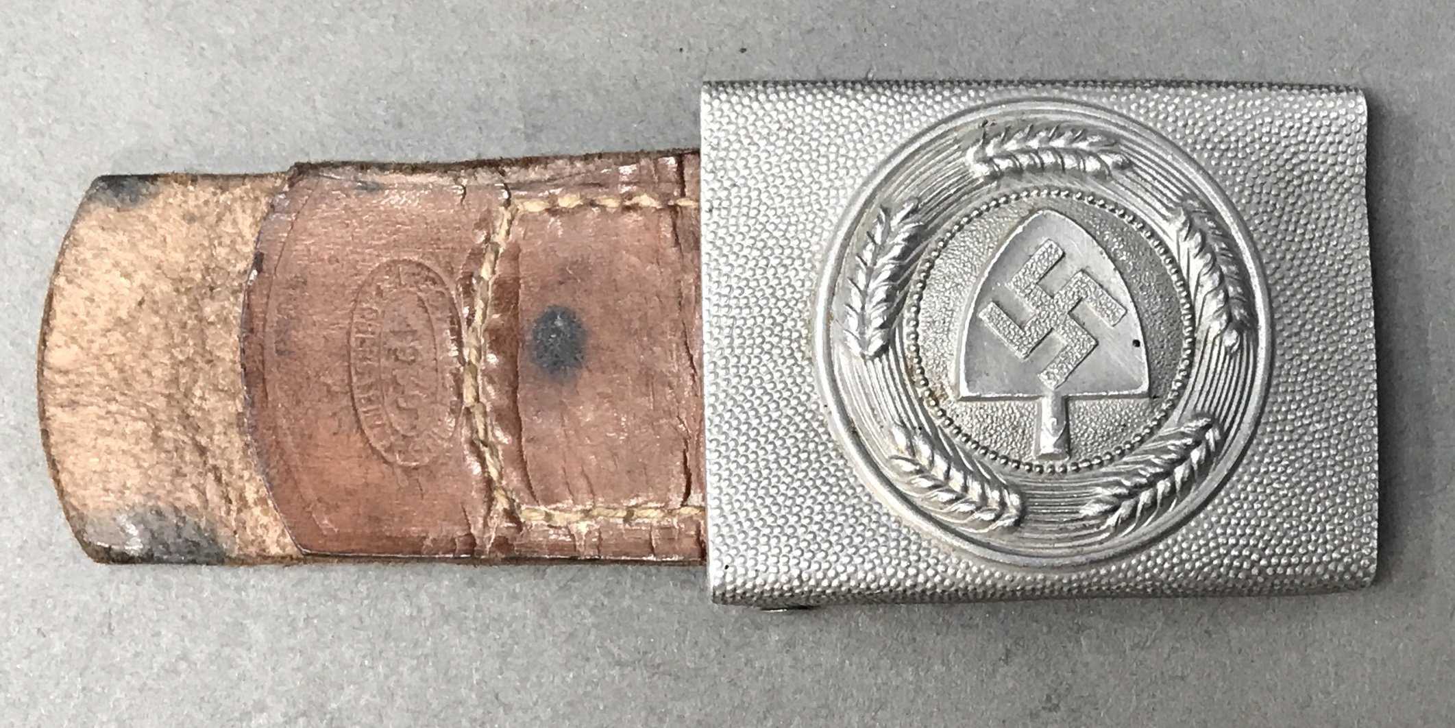 WWII German RAD Belt Buckle with History & Certification