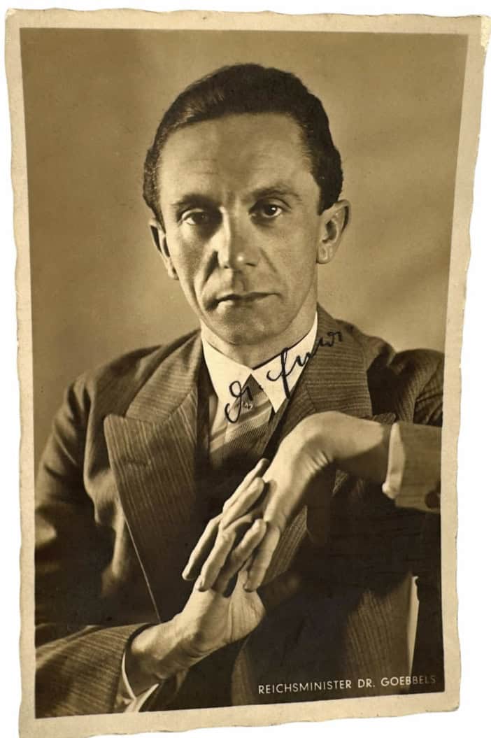 Rare Goebbels Autographed WWII Photo | Gettysburg Museum