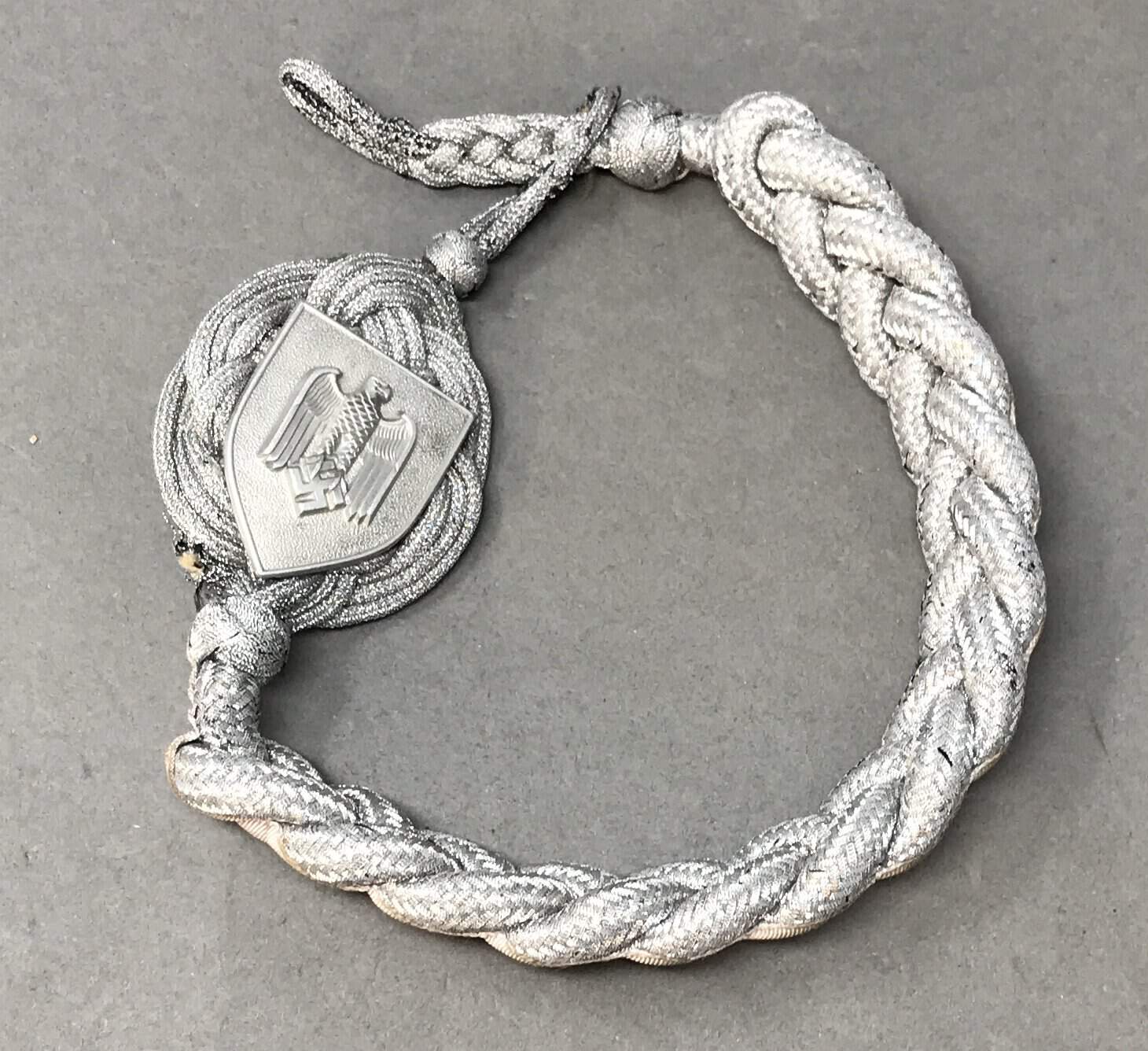 Uncover WWII German Marksman Lanyard, Certified Relic