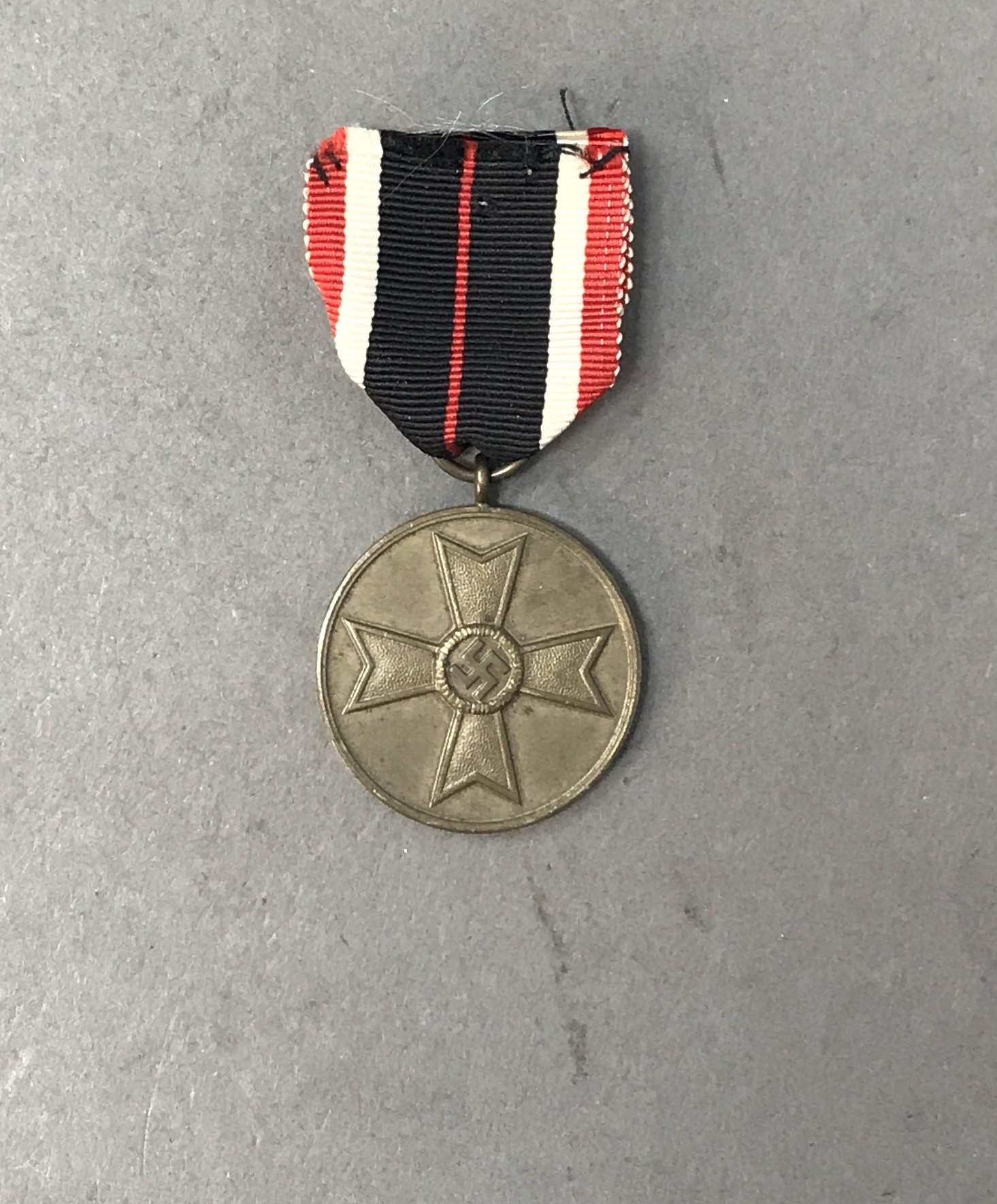 Rare WWII German War Merit Medal w/ Ribbon - Certified
