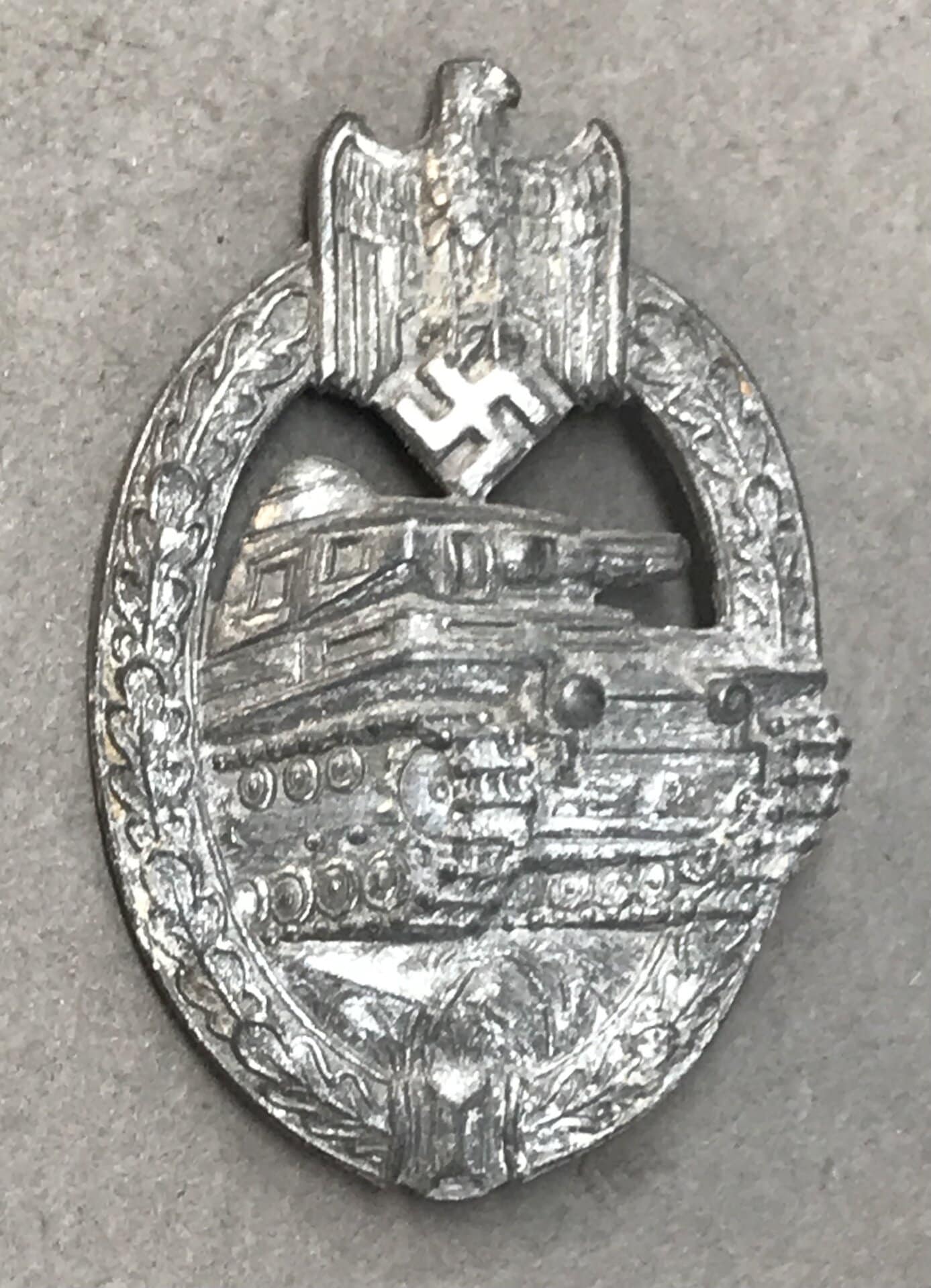 Genuine WWII German Heer Panzer Assault Badge Silver | COA