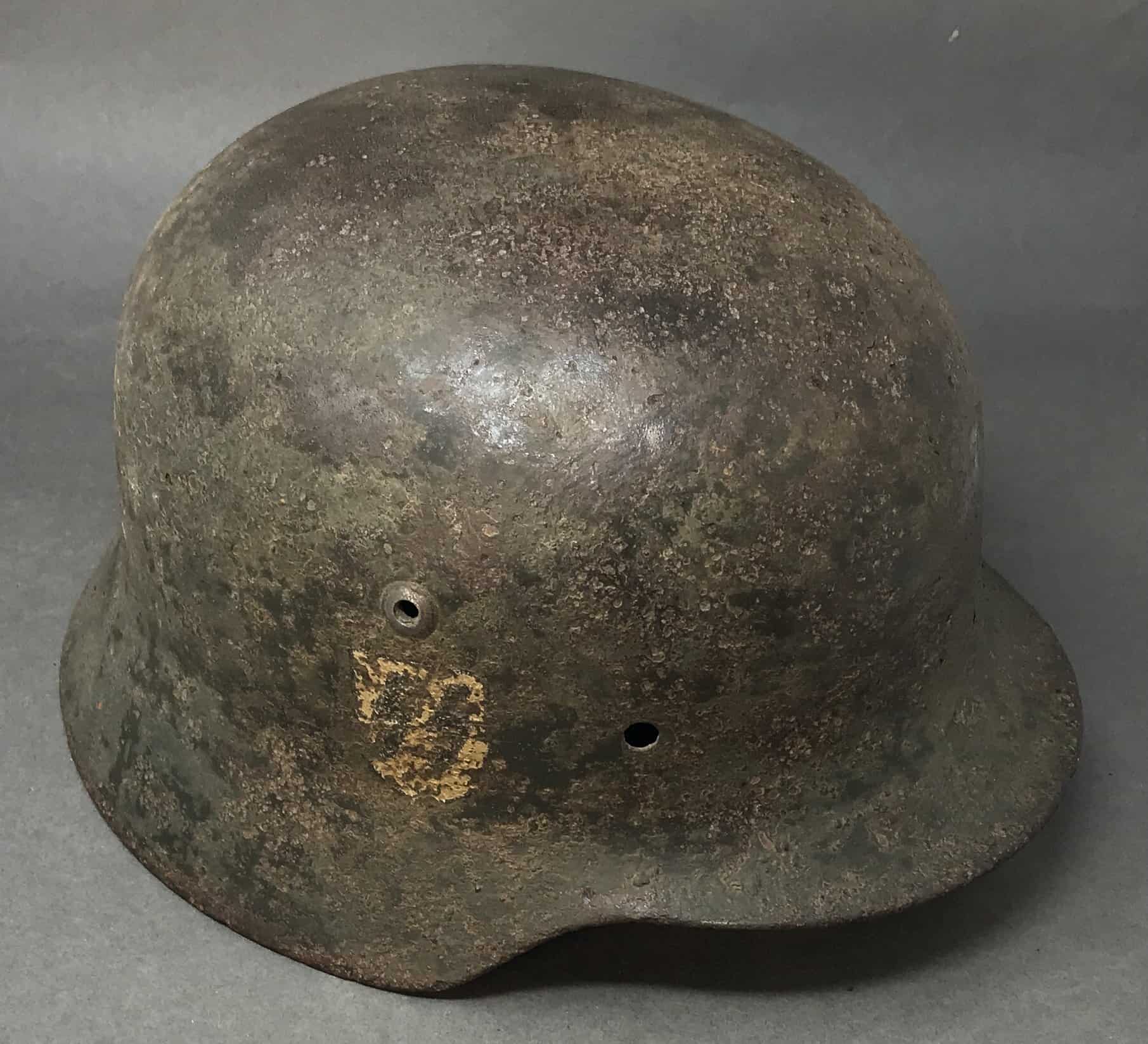 WWII German Waffen-SS M35 Double-Decal Relic Helmet