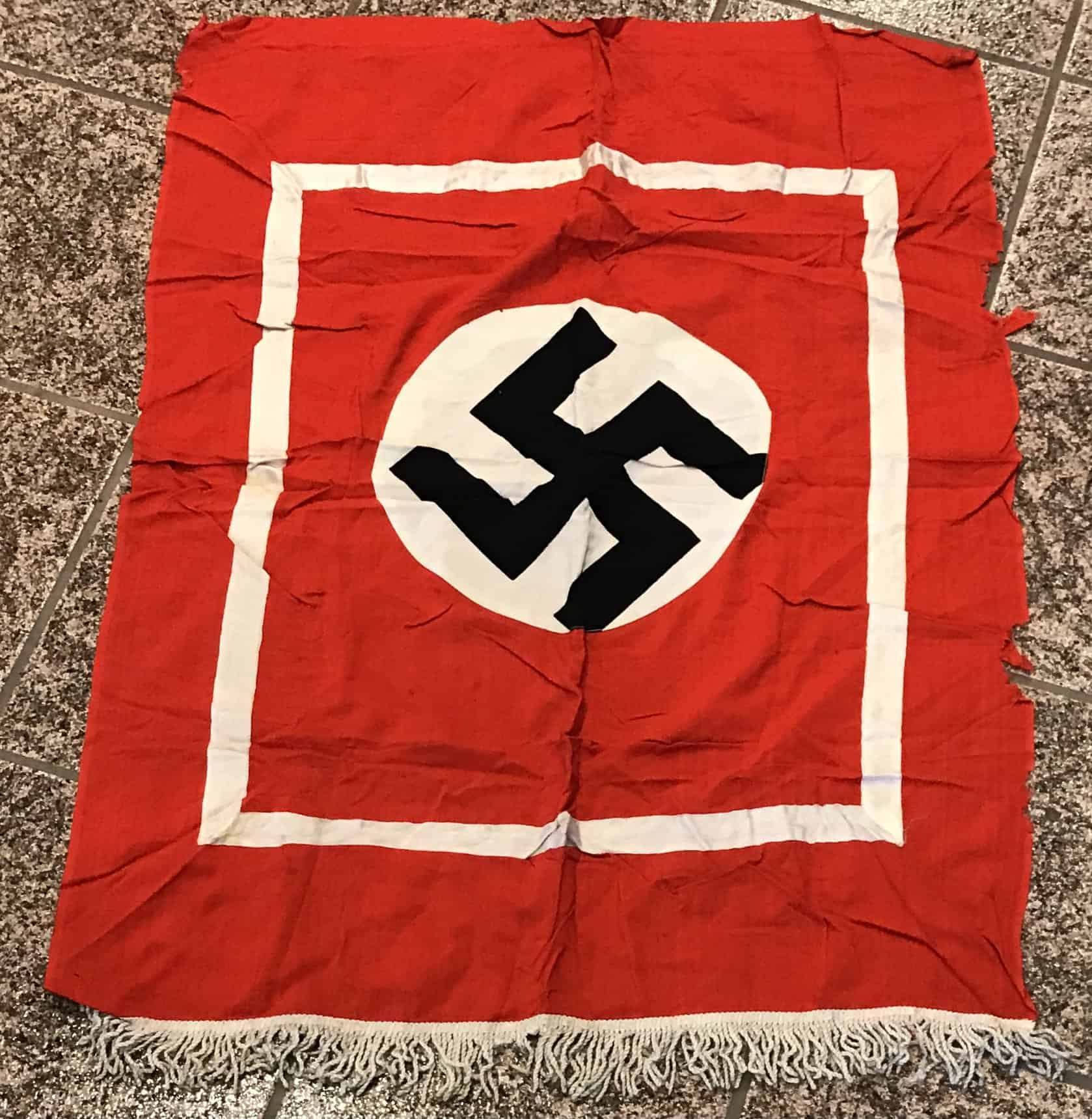 Outstanding WWII German Podium Flag – Certified Relic