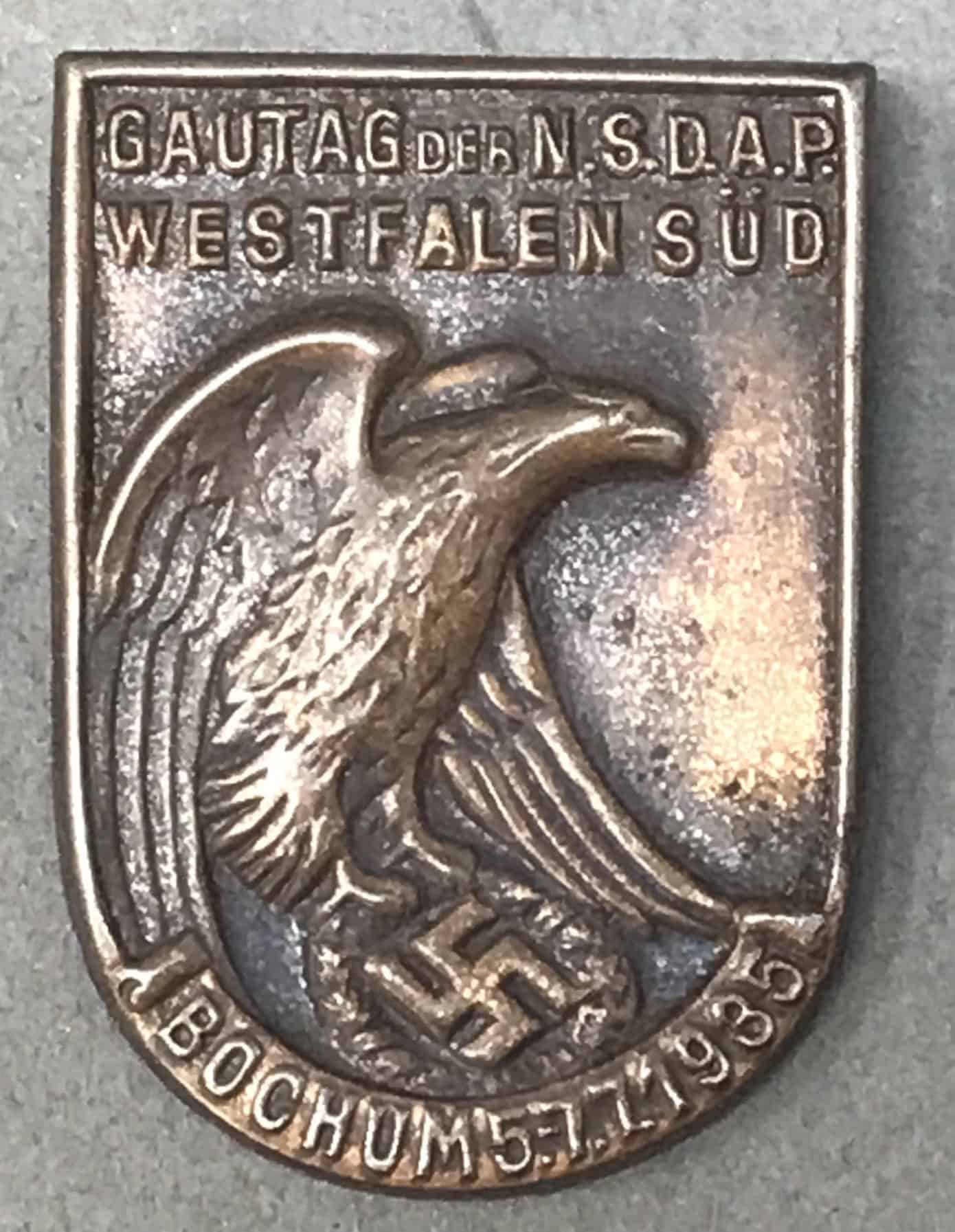 Discover 1935 Westfalen Sud Nazi Day Badge at Gettysburg