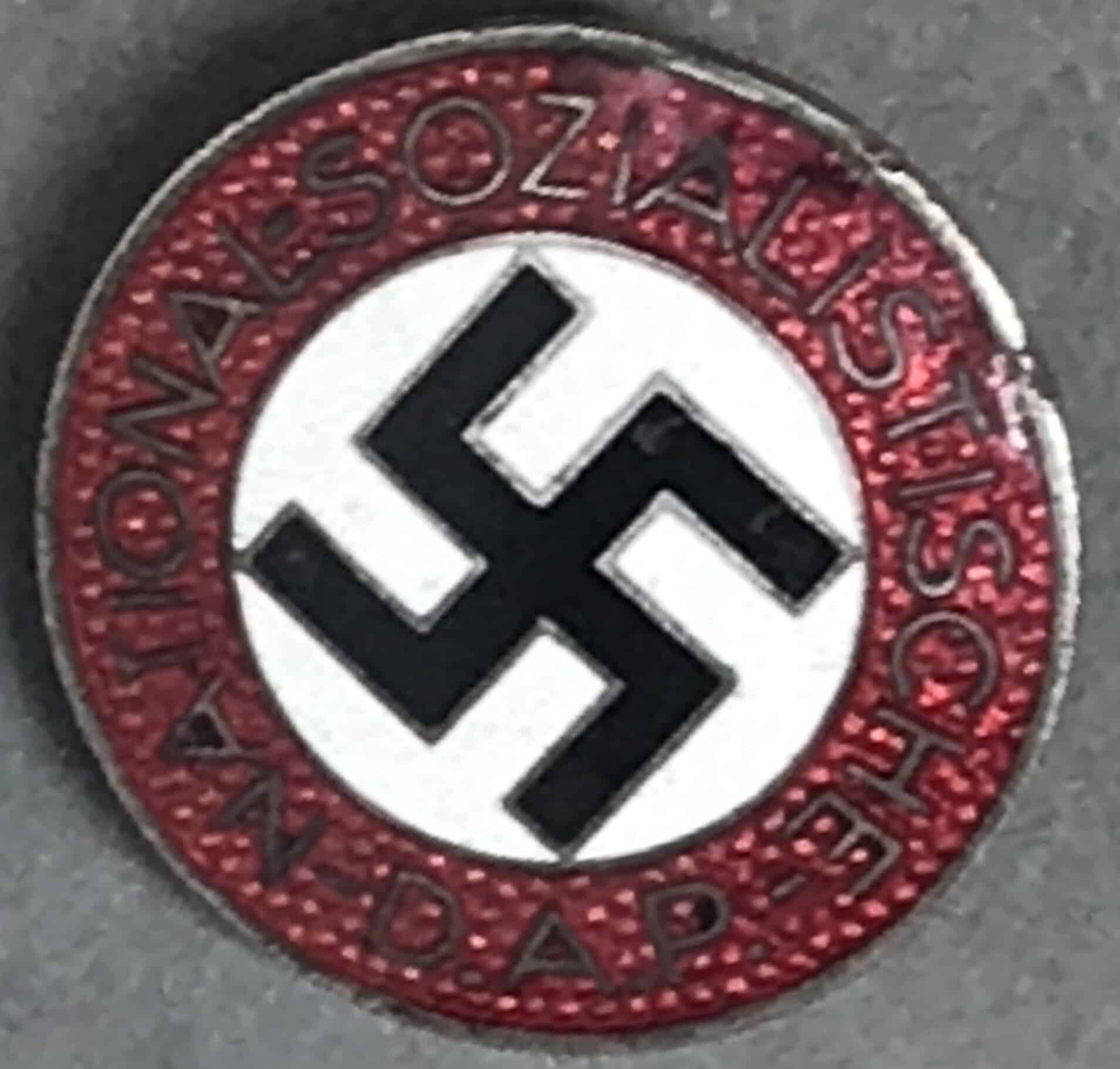 Investigate Authentic WWII NSDAP Enamel Badge at Gettysburg