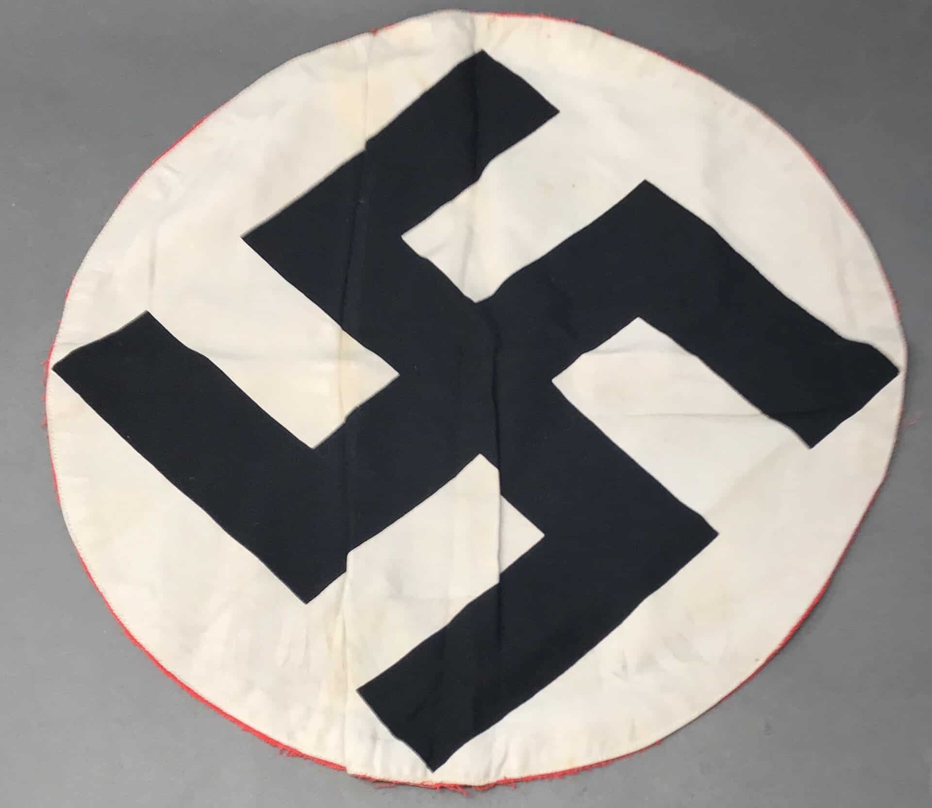 Rare WWII German Flag Center - Certified Historic Relic