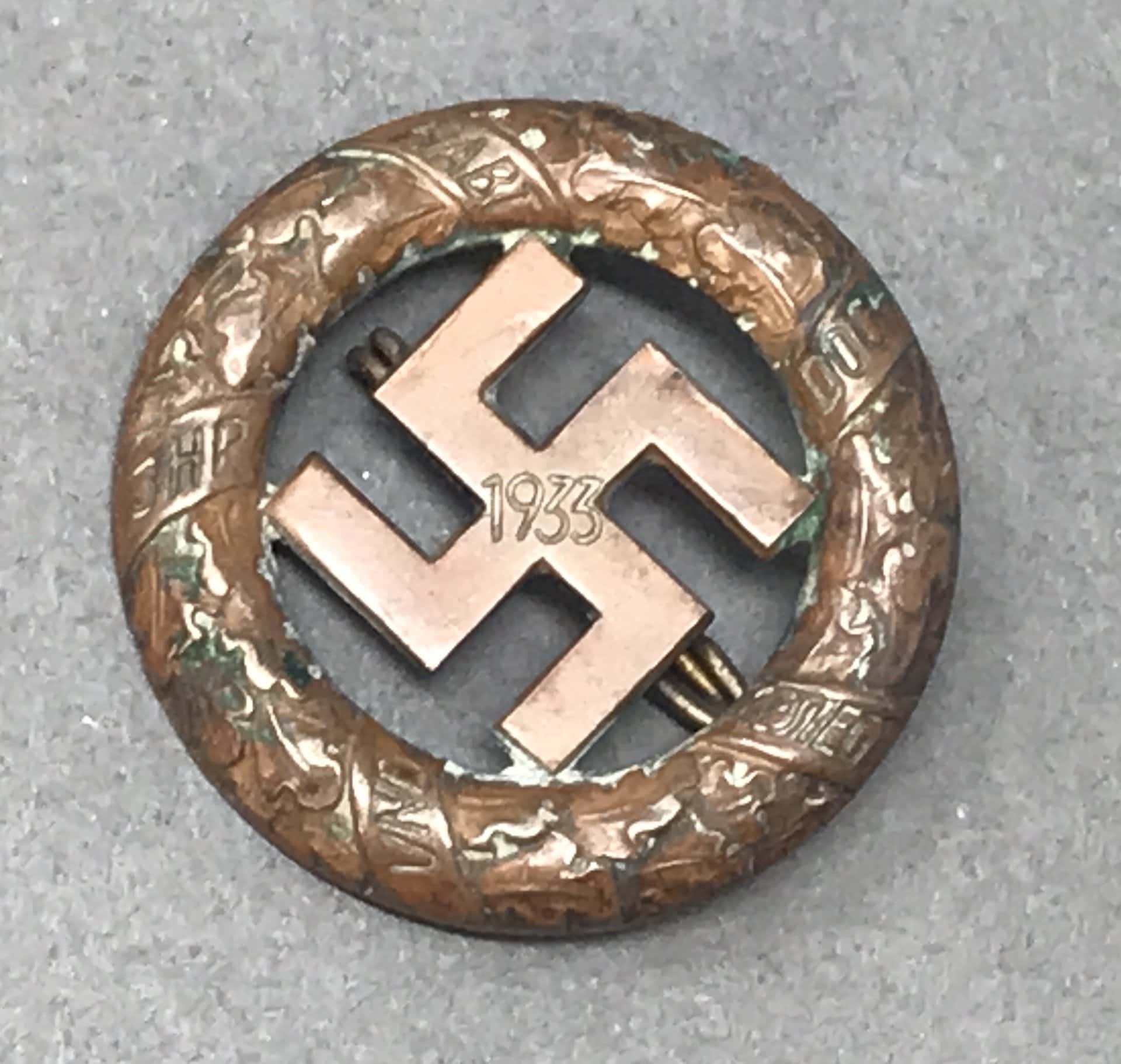 Uncover 1933 Gau Munchen Nazi Party Badge | WW2 Relic