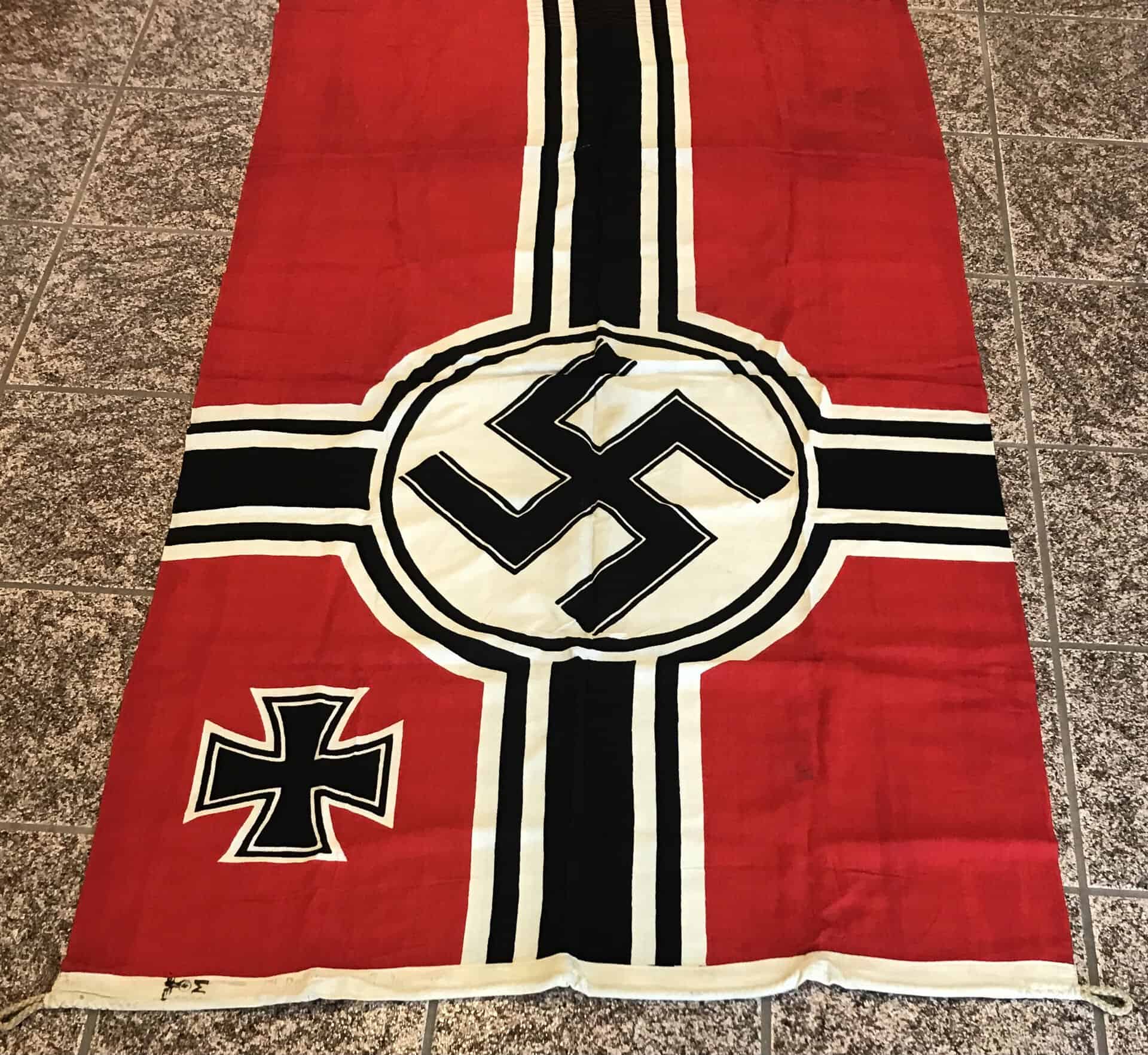 Historic WWII German War Flag Certified, Rare Maker