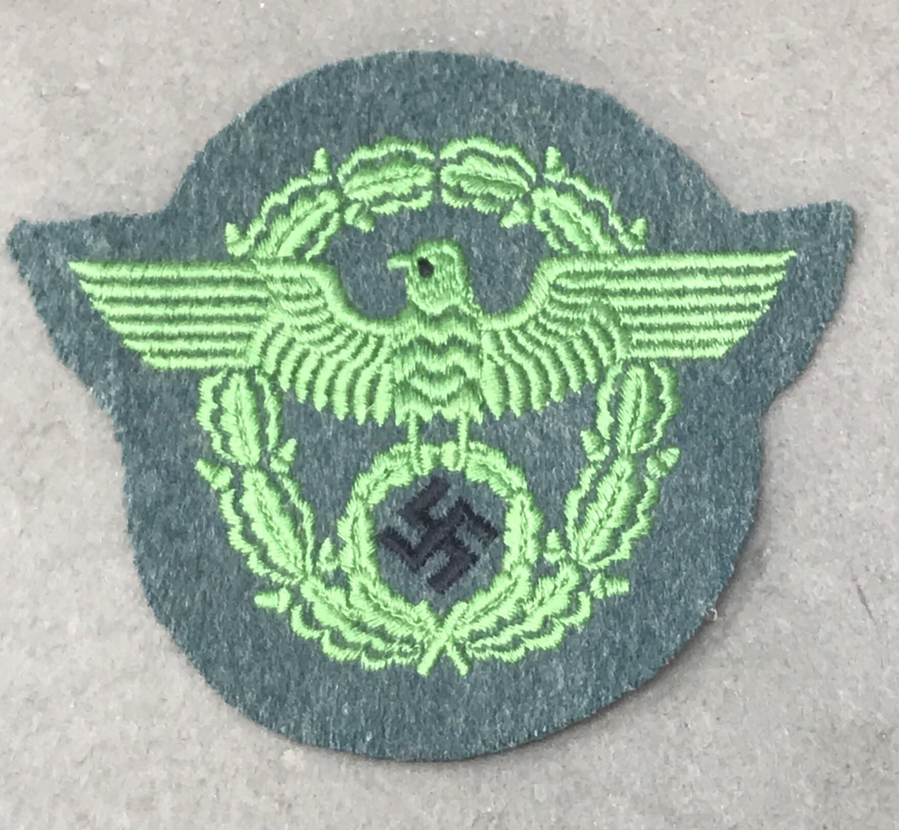 Authentic WWII German Police Sleeve Eagle - Certified Relic