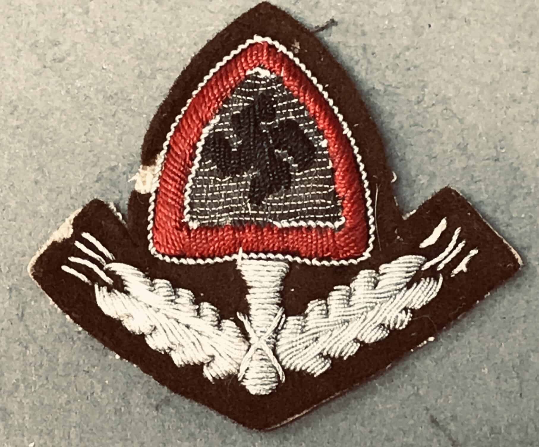 WWII German RAD Officer Bullion Cap Insignia - Certified